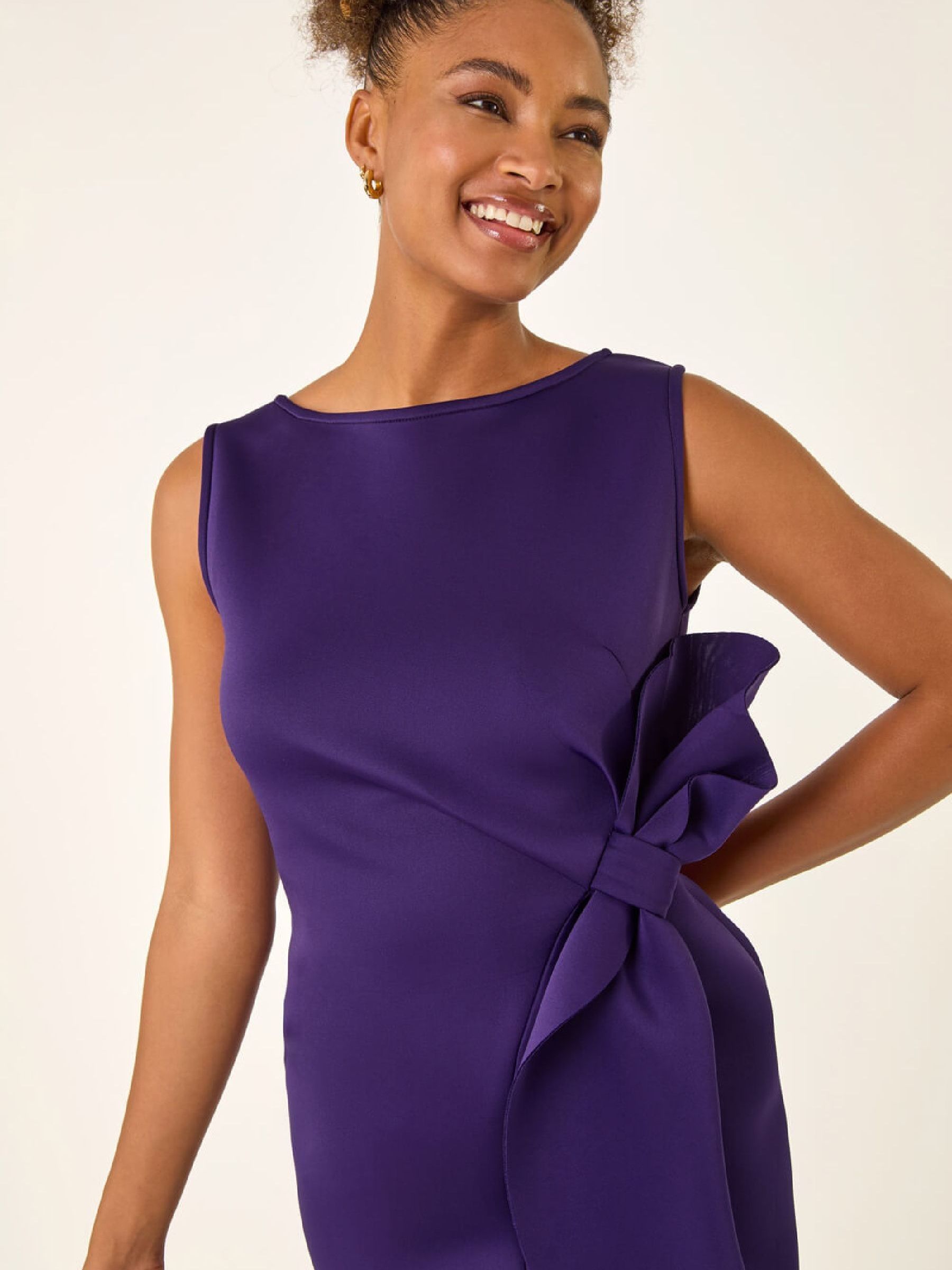 Buy Roman Purple Tie Waist Premium Stretch Dress from Next South Africa