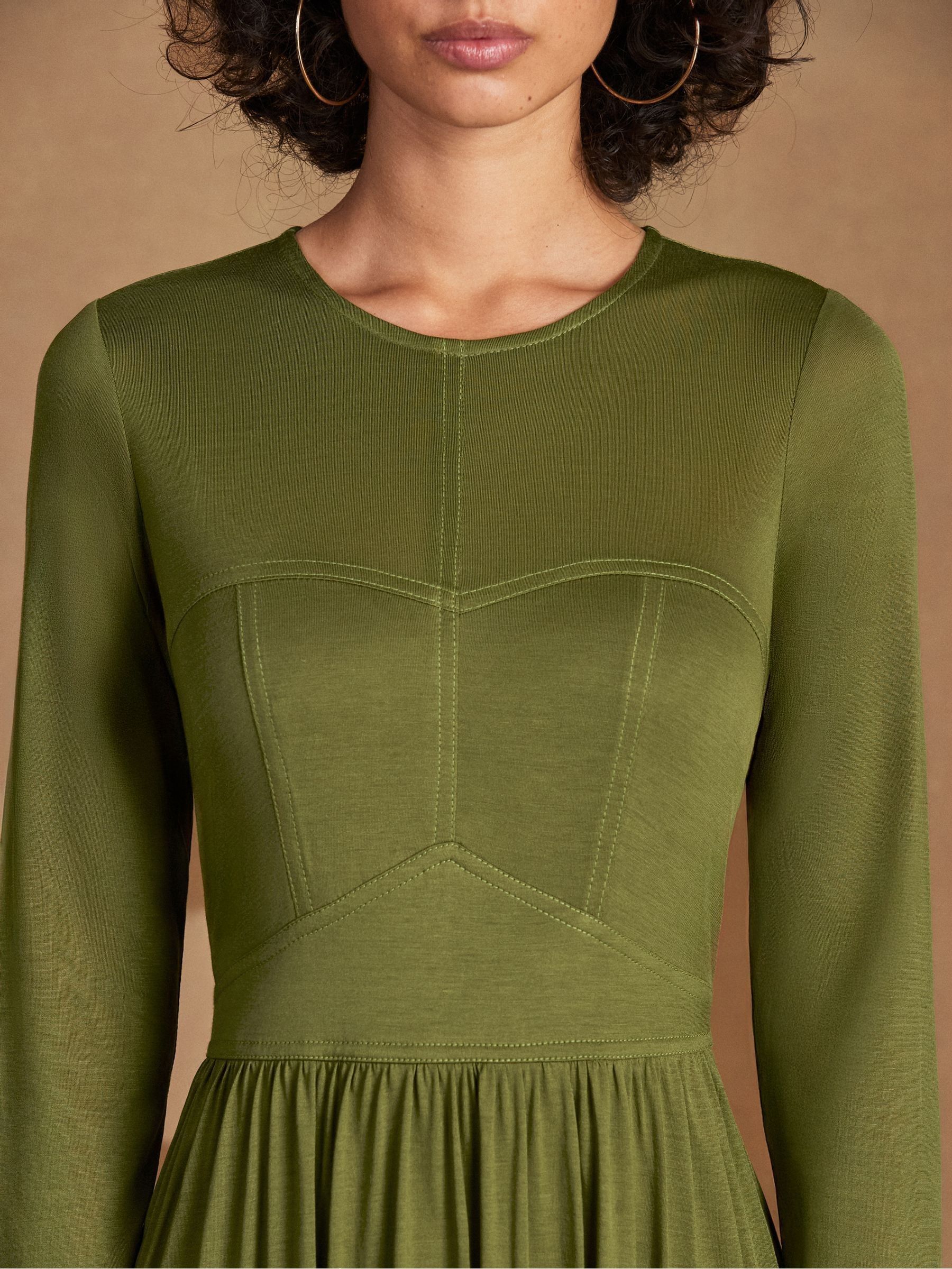 Buy Ro&Zo Green Seamed Bodice Jersey Dress from the Next UK online shop