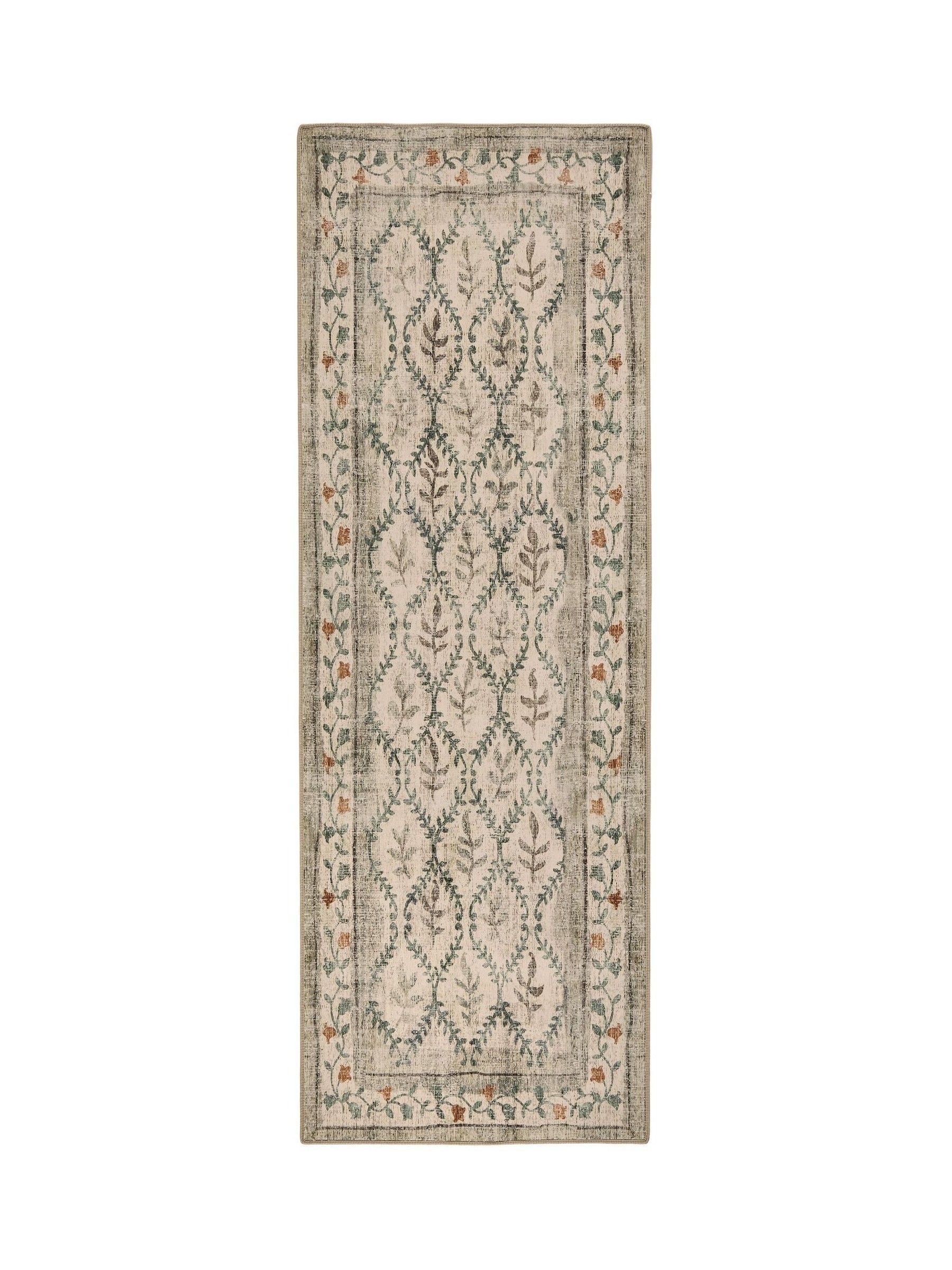 Buy Hug Rug Natural and Green British Made Washable English Garden Rug ...