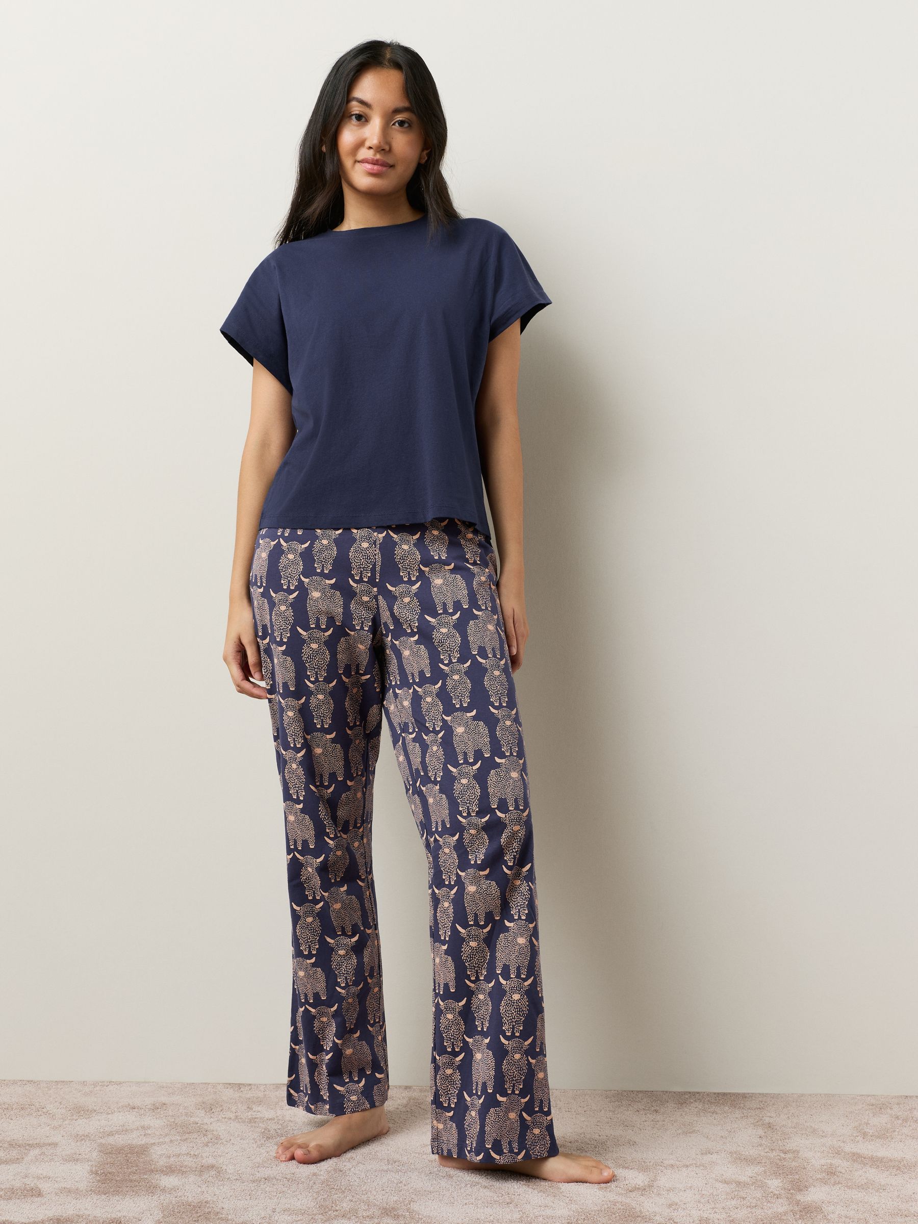 Buy Navy Hamish The Highland Cow Short Sleeve Pyjamas from the Next UK ...