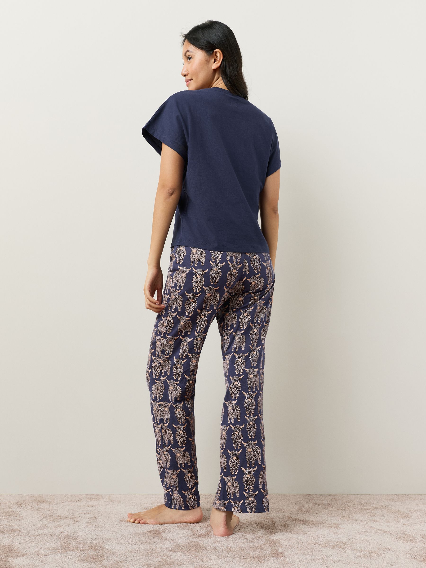 Buy Navy Hamish The Highland Cow Short Sleeve Pyjamas from the Next UK ...
