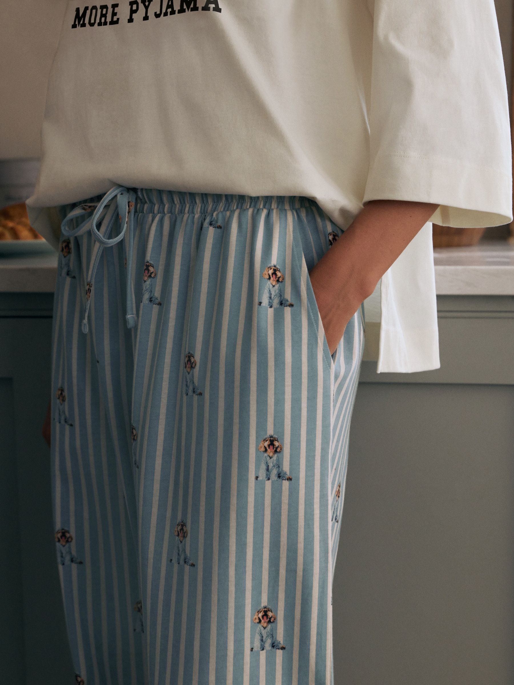 Buy Blue Charlie The Cockapoo Jersey Short Sleeve Pyjamas from the Next ...