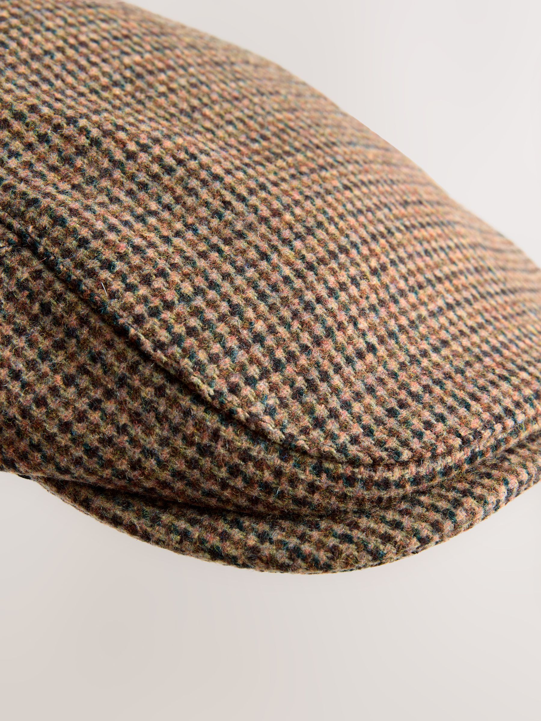 Buy Dogtooth Brown Flat Cap from the Next UK online shop