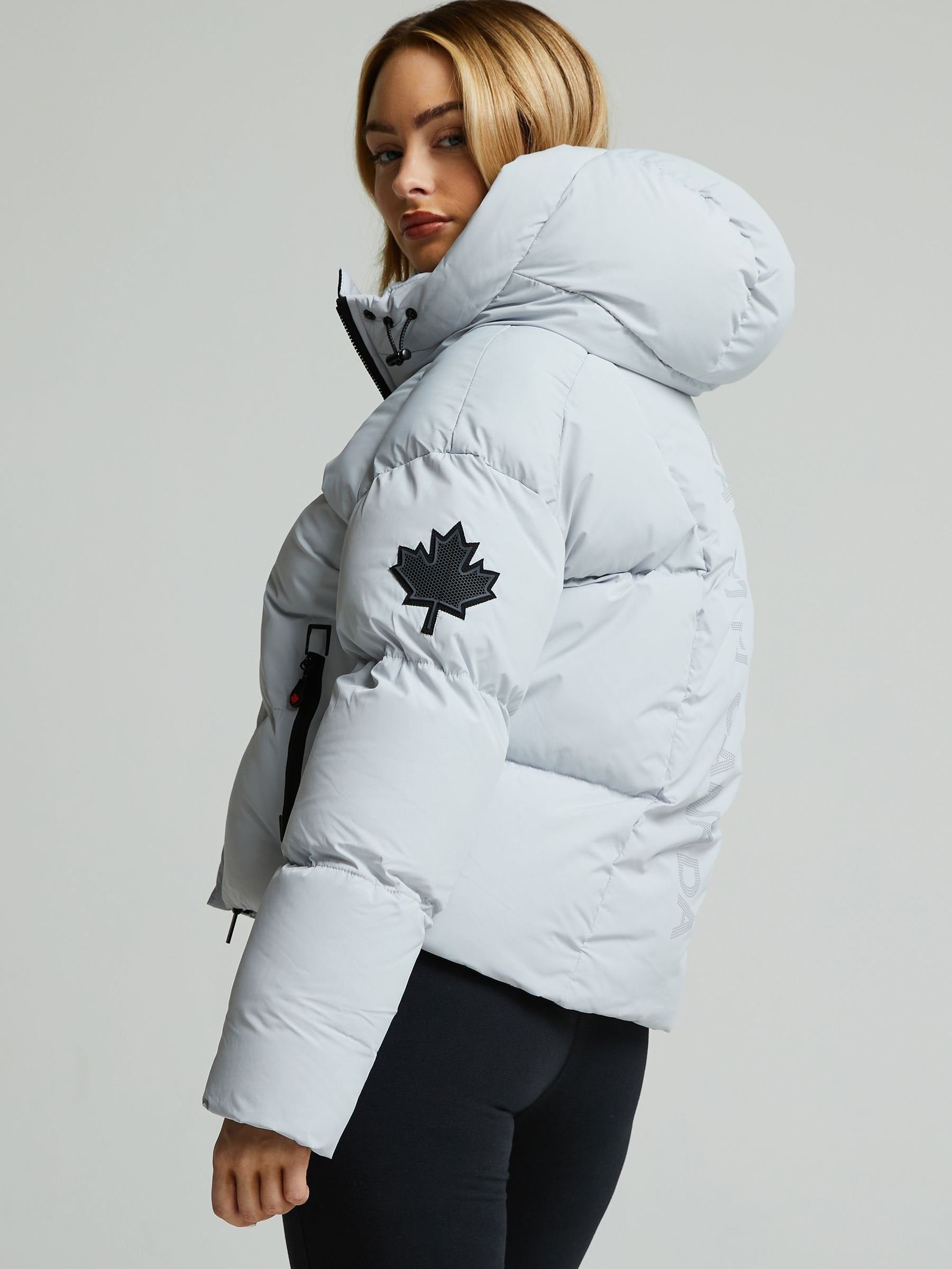 Buy Zavetti Canada Womens Grey Rivera Tech Short Puffer Jacket from ...