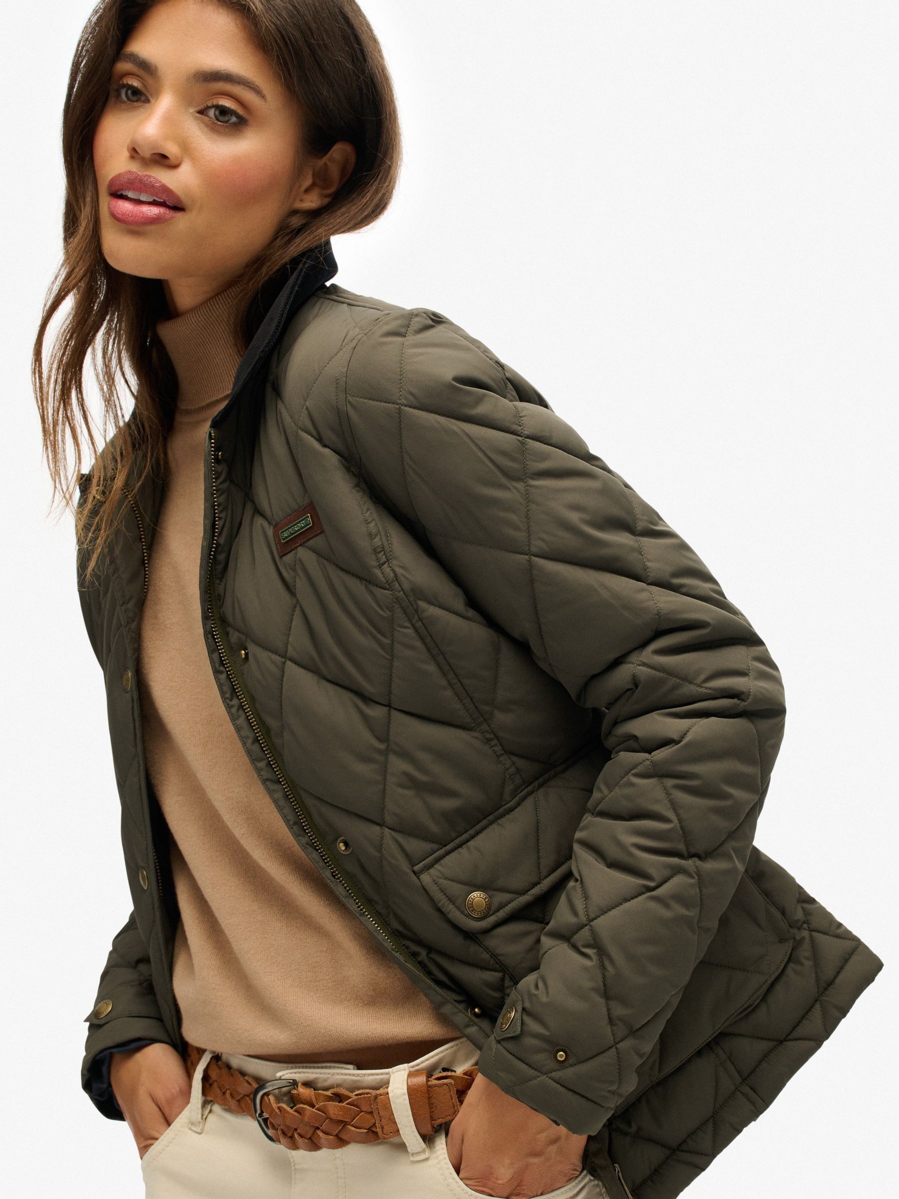 Buy Superdry Green Cord Trimmed Liner Jacket from Next Kuwait