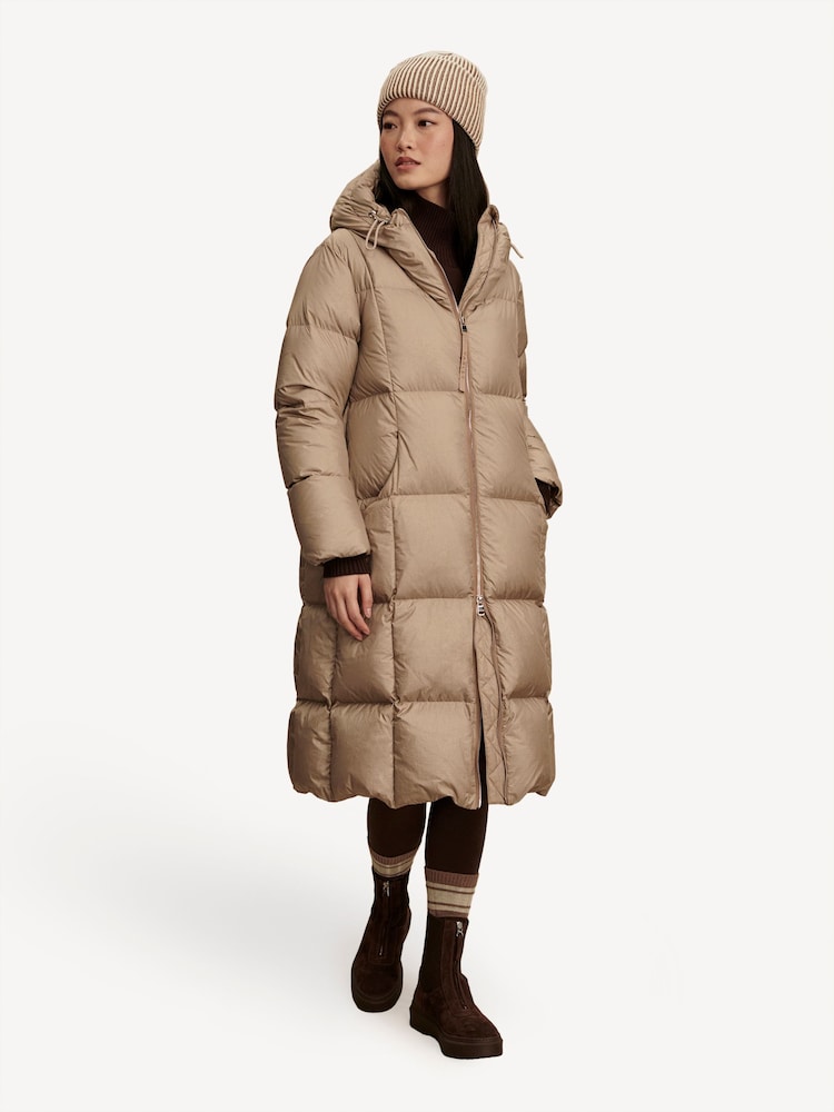 Varley Portabella Metallic Katya Long Down Puffer Coat | Seasons