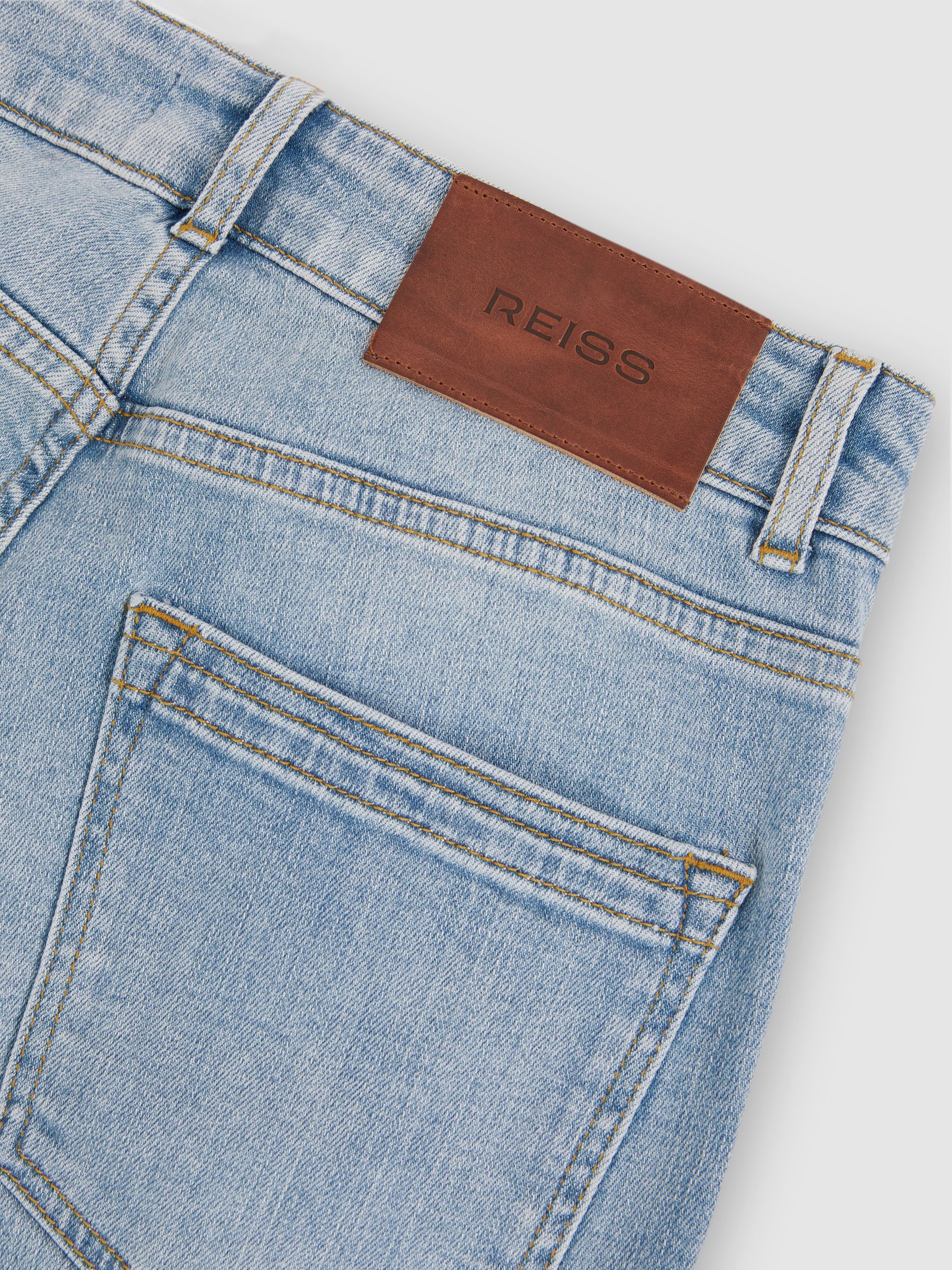 Buy Reiss Light Blue Bonnie Mid-Rise Flared Jeans from the Next UK ...