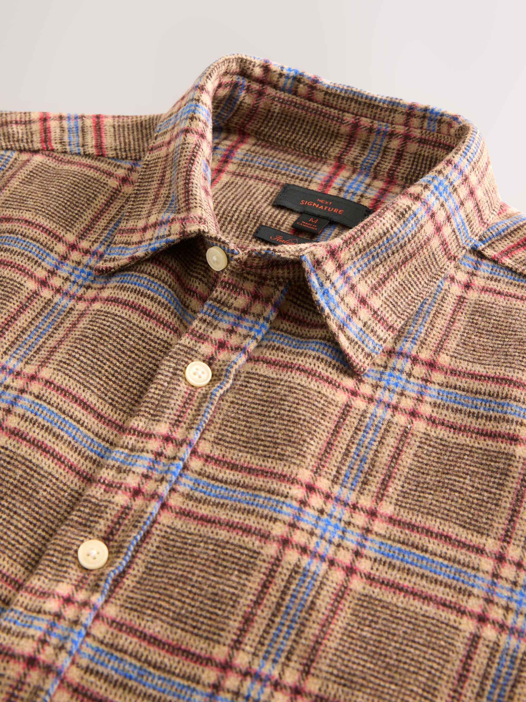 Buy Brown Signature Long Sleeve Check Shirt from Next Malta