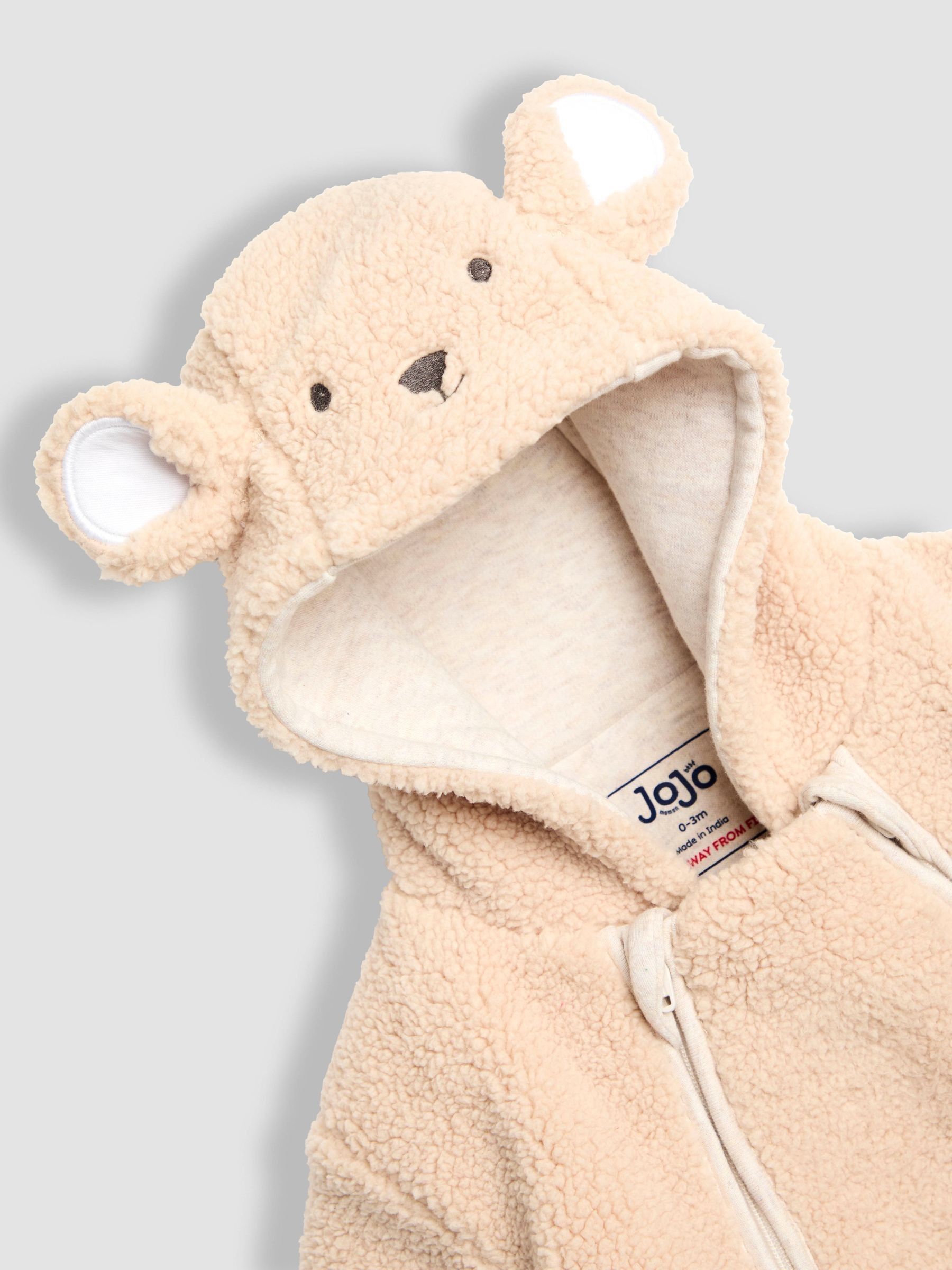 Buy JoJo Maman Bébé Brown Bear Cosy Borg Character Pramsuit from the ...