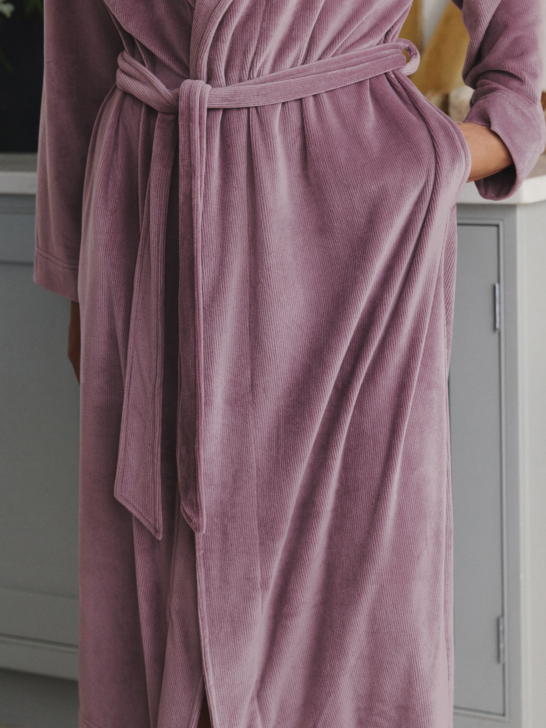 Buy Mauve Purple Studio Cosy Ribbed Dressing Gown from the Next UK ...