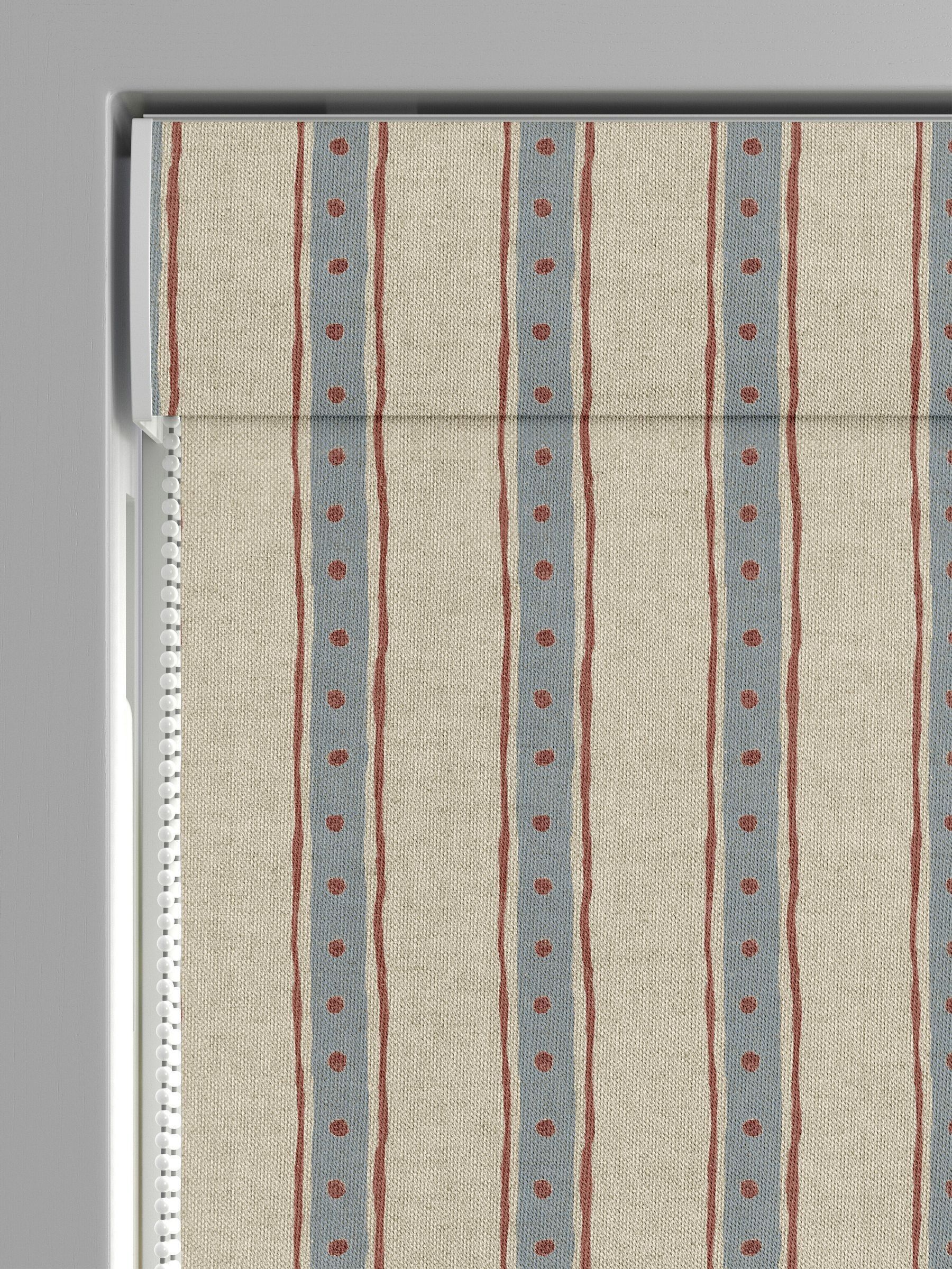 Buy Emily Bond Blue Block Printed Stripe Made to Measure Roman Blind ...