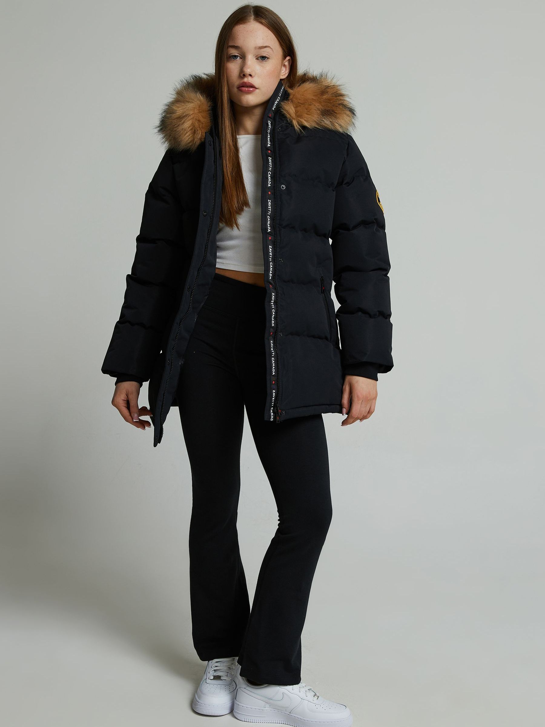 Buy Zavetti Canada Black Fiorella Puffer Parka Jacket from the Next UK ...