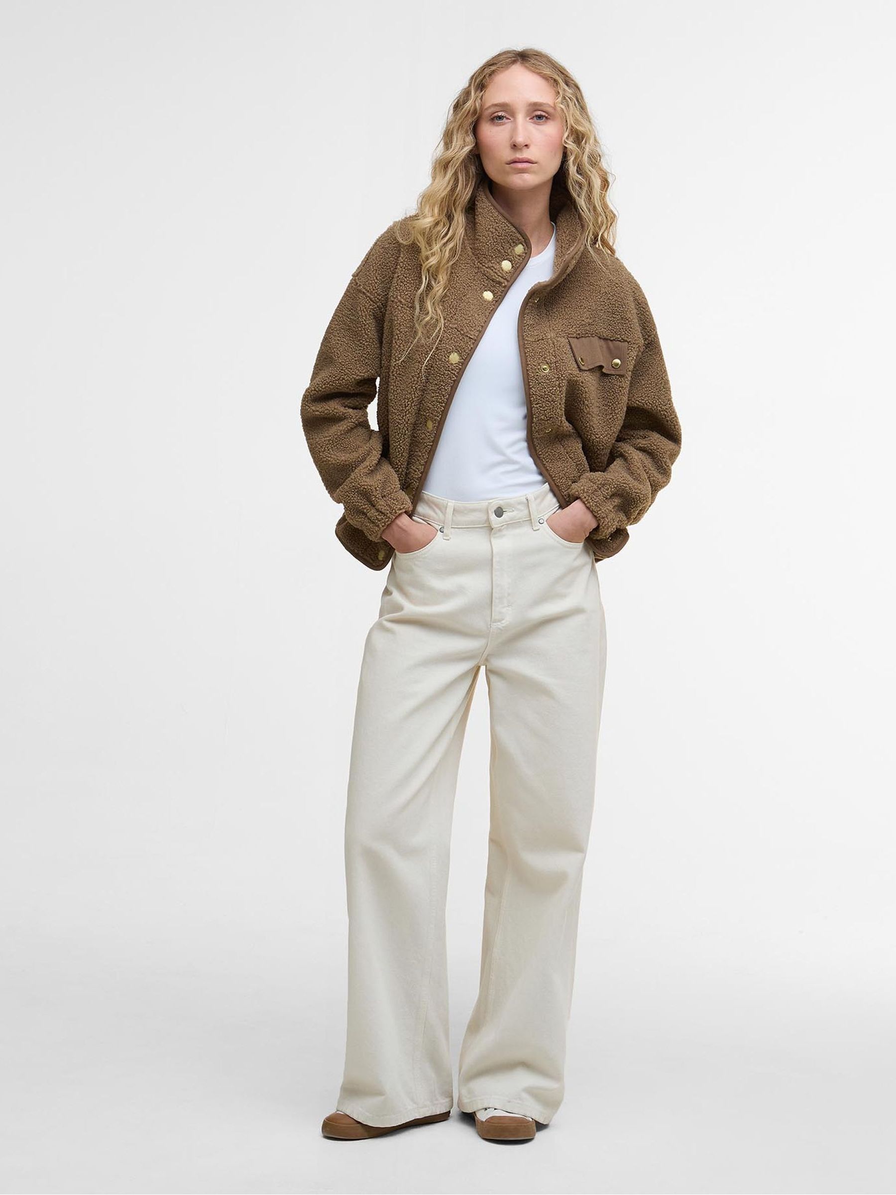 Buy Barbour® Military Brown Mabel Fleece Jacket from Next Israel