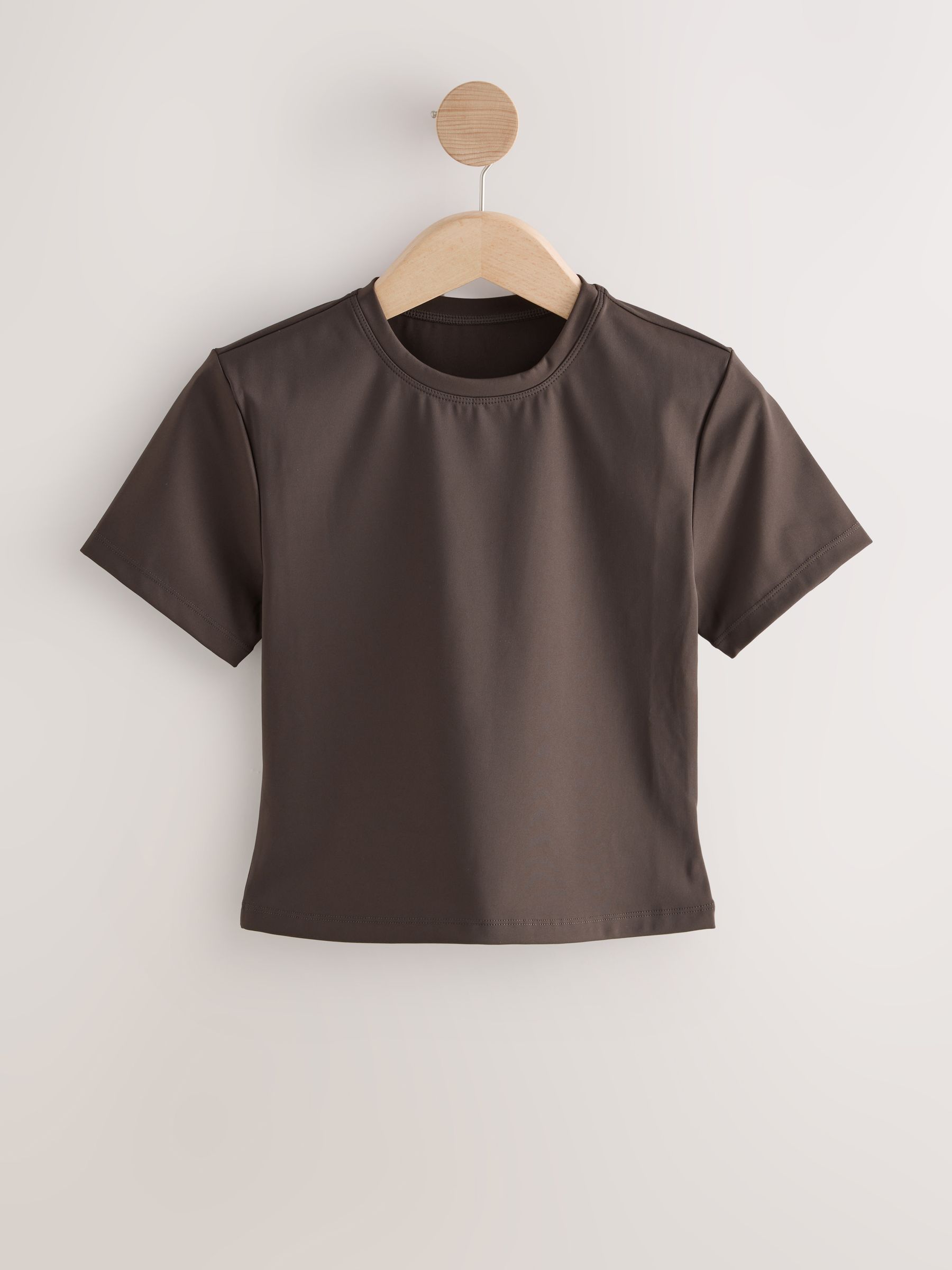 Buy self. Chocolate Brown Short Fitted Top from the Next UK online shop