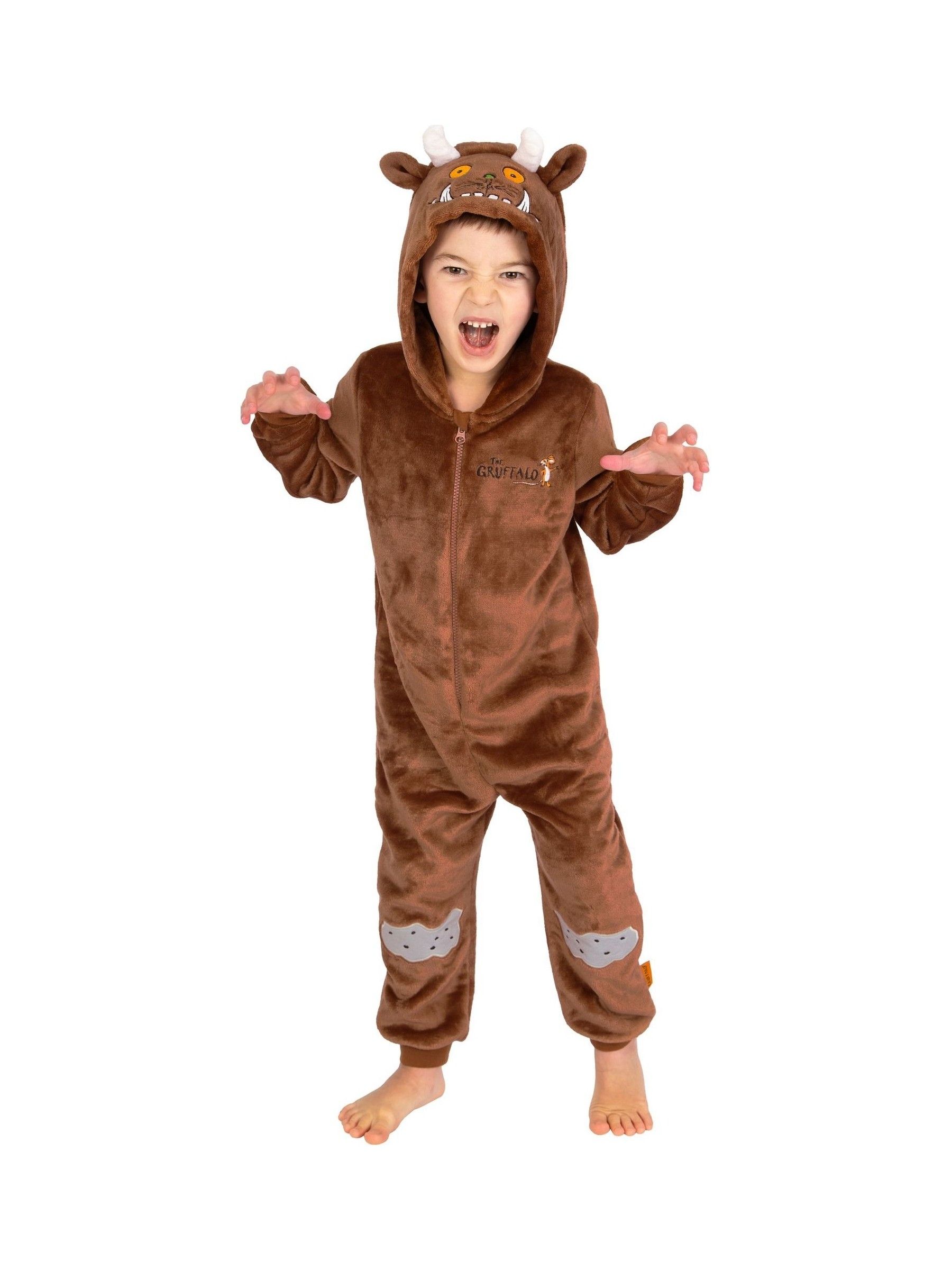 Buy Character Brown The Gruffalo Fleece All-In-One With 3D Ears and ...