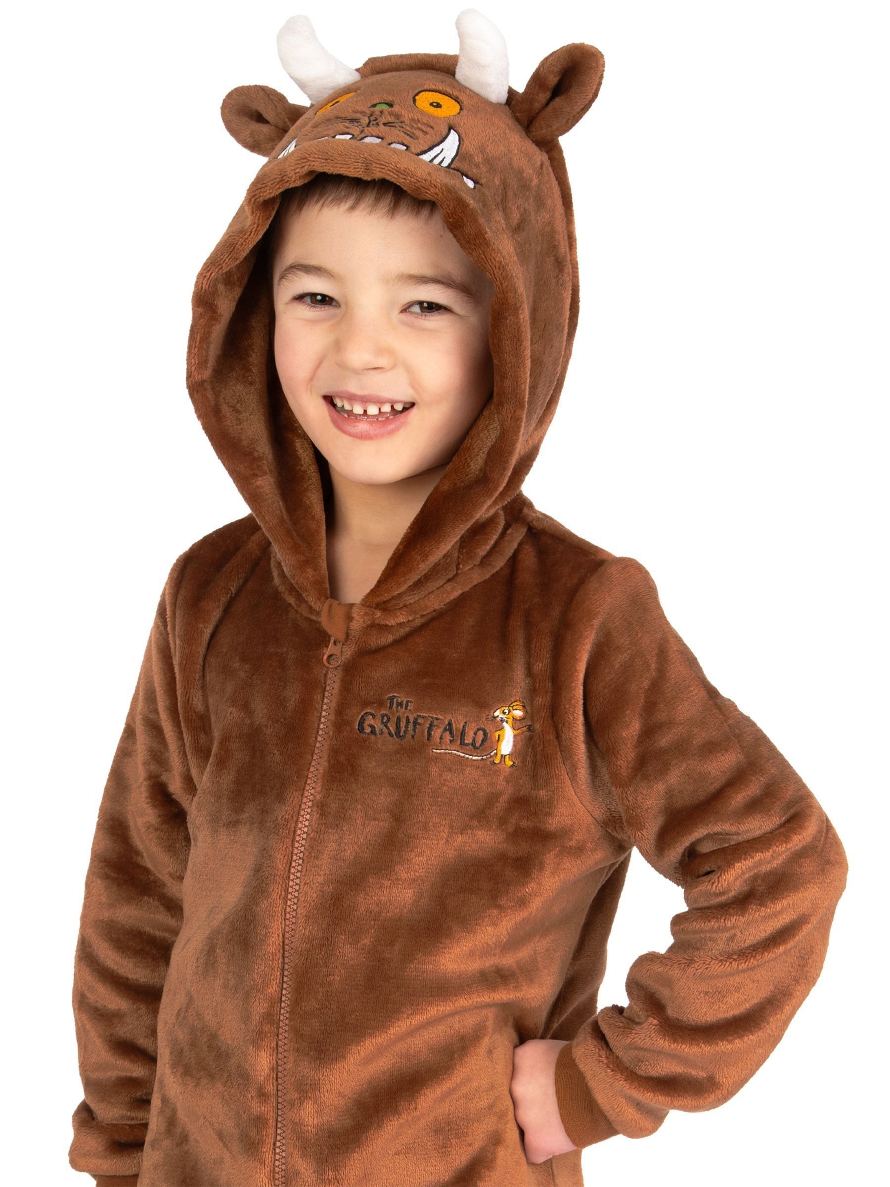 Buy Character Brown The Gruffalo Fleece All-In-One With 3D Ears and ...