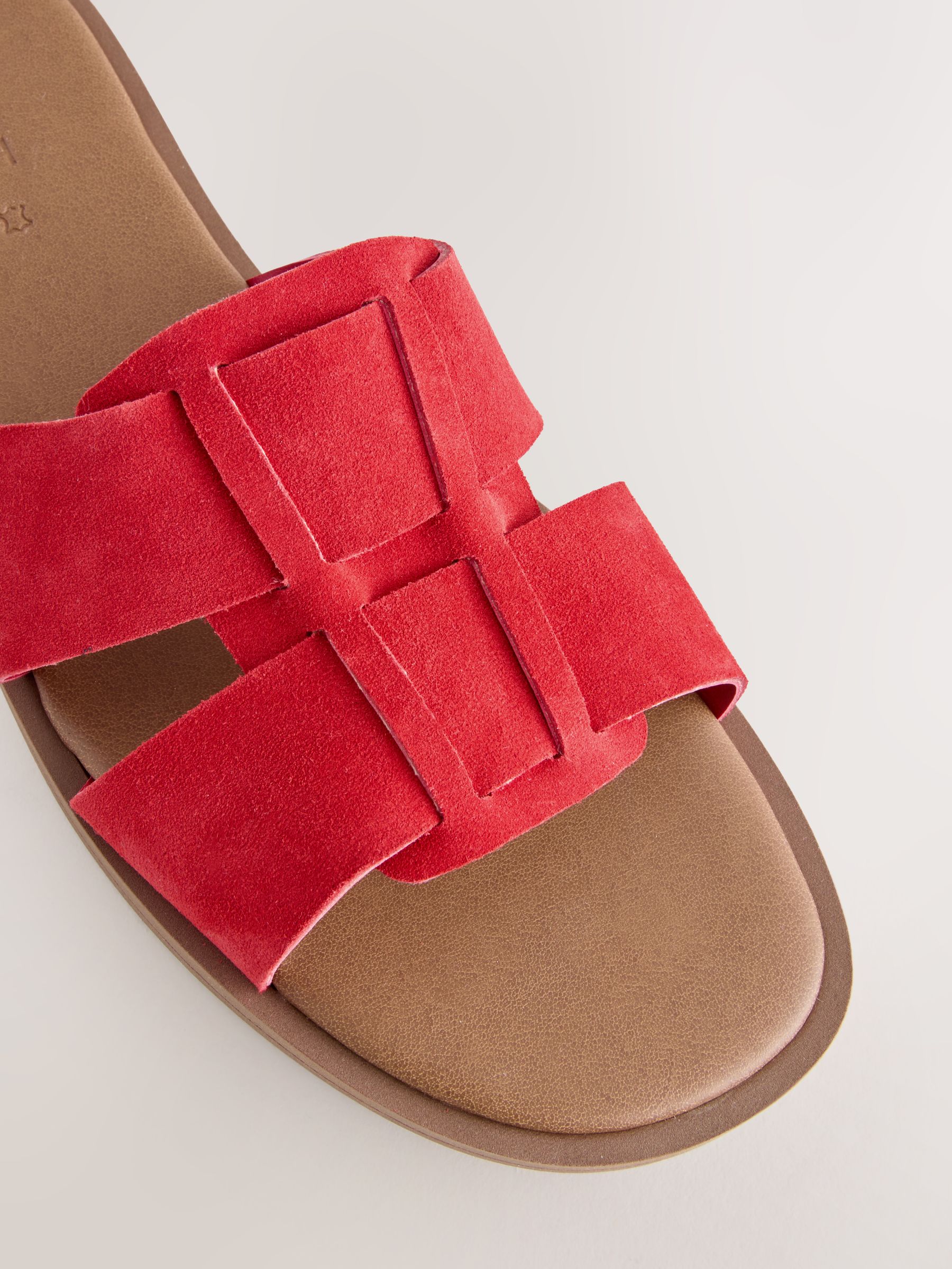 Buy Red Standard/Wide Fit Slot Mule Sandals from the Next UK online shop