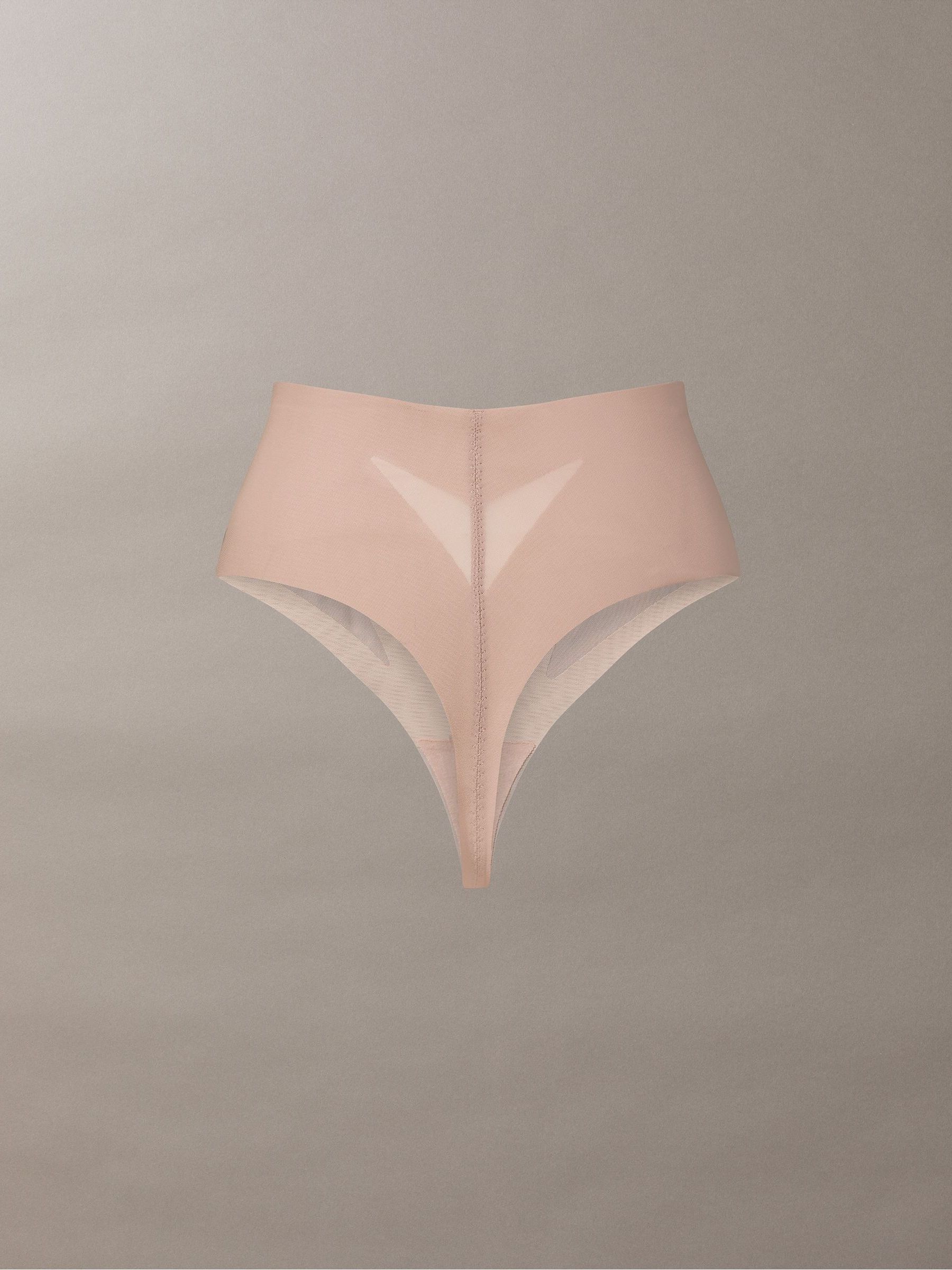 Buy Calvin Klein Natural Sculpted Shapewear Thong - Stay Put Mesh from ...