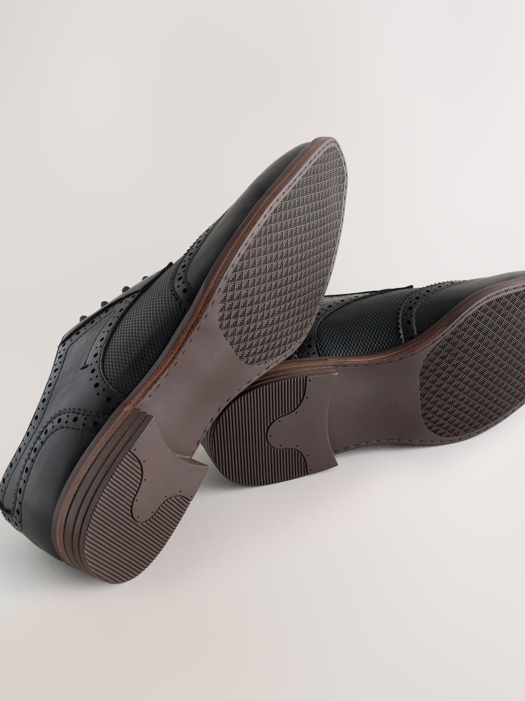Buy Black Wingcap Brogue Shoes from the Next UK online shop