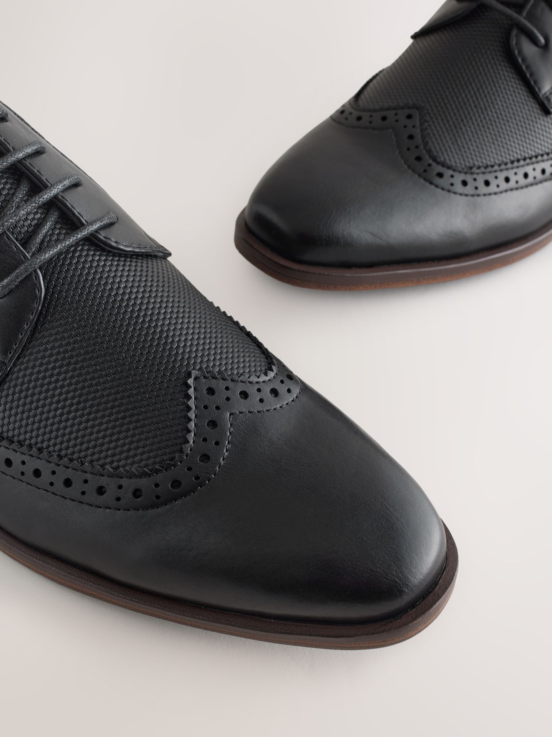 Buy Black Wingcap Brogue Shoes from the Next UK online shop