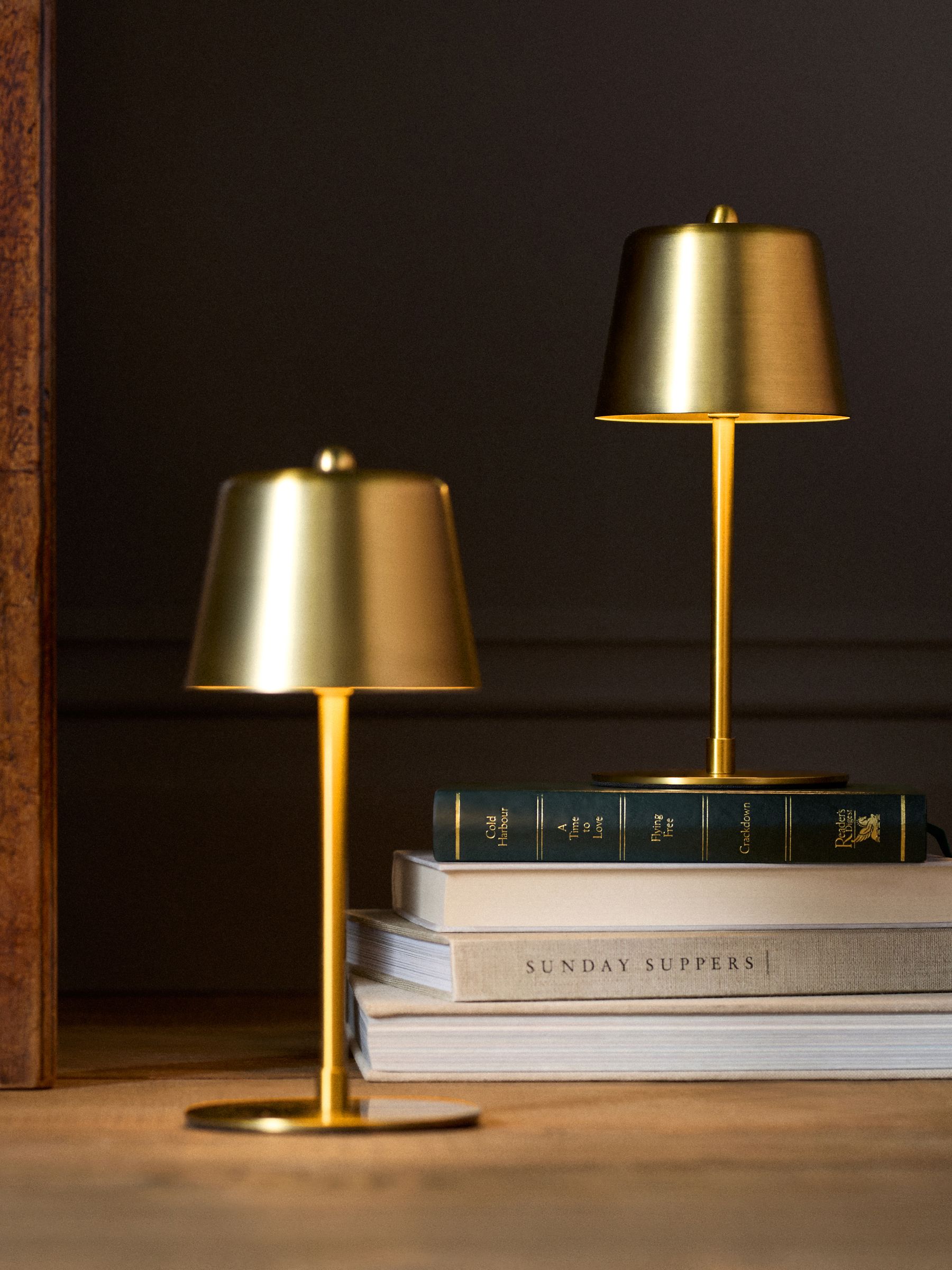 Buy The Set 2 Pack Brass Rechargeable Table Lamps from the Next UK ...