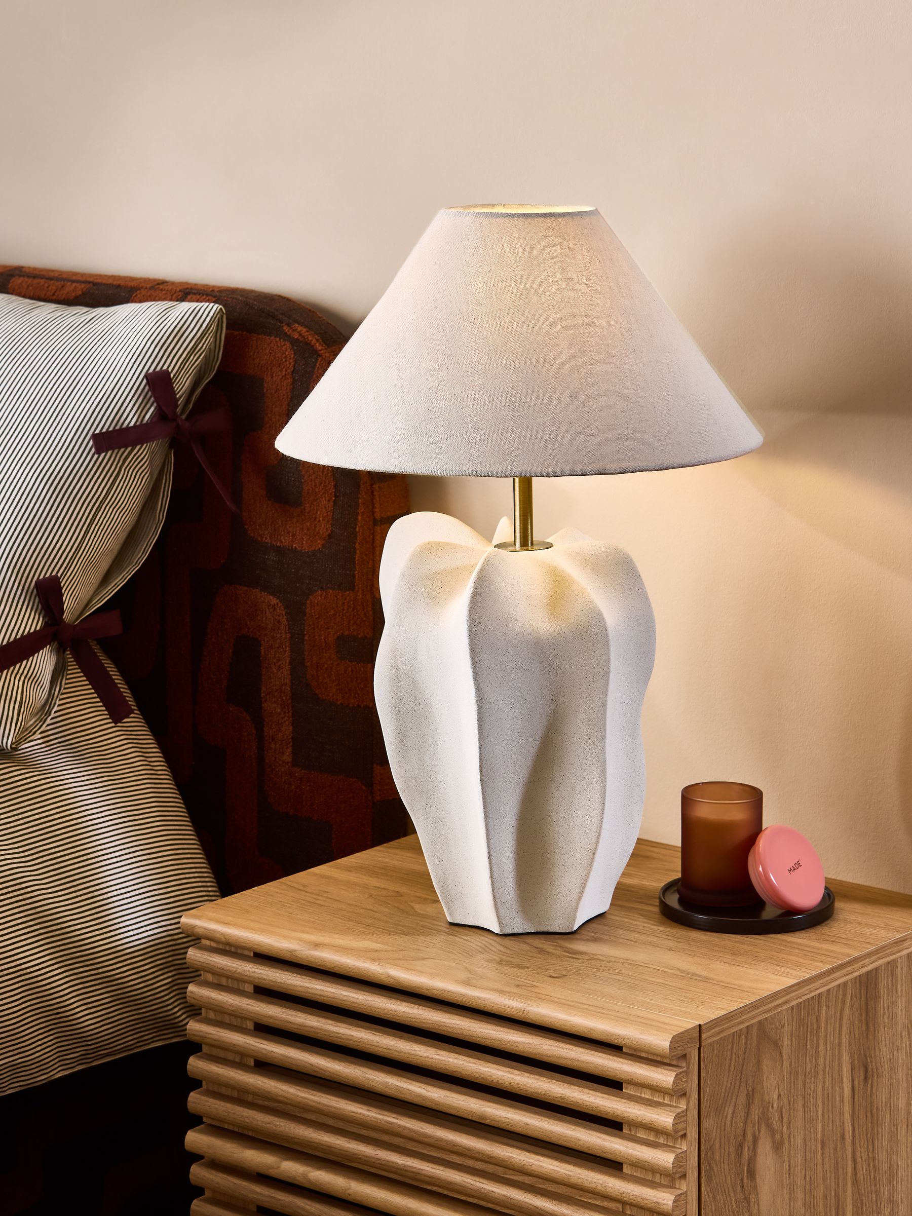 Buy MADE.COM White Ceramic Matteo Table Lamp from the Next UK online shop