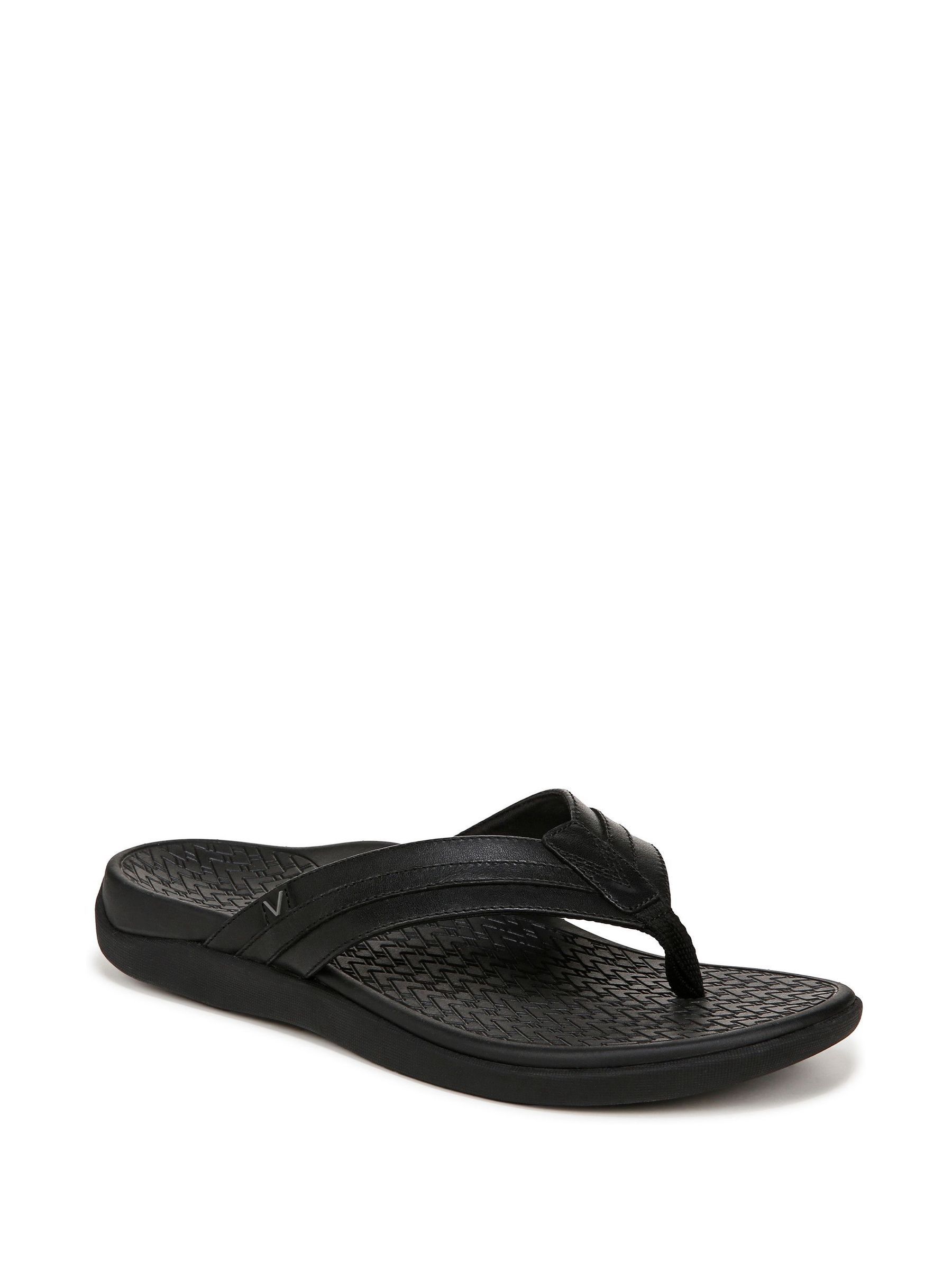 Buy Vionic Black Regular Fit Tide II Flip Flops from the Next UK online ...