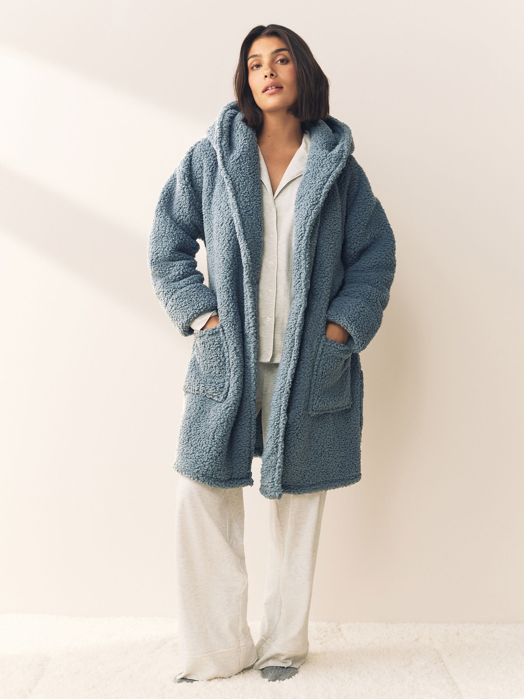 Buy Blue Teddy Dressing Gown from the Next UK online shop