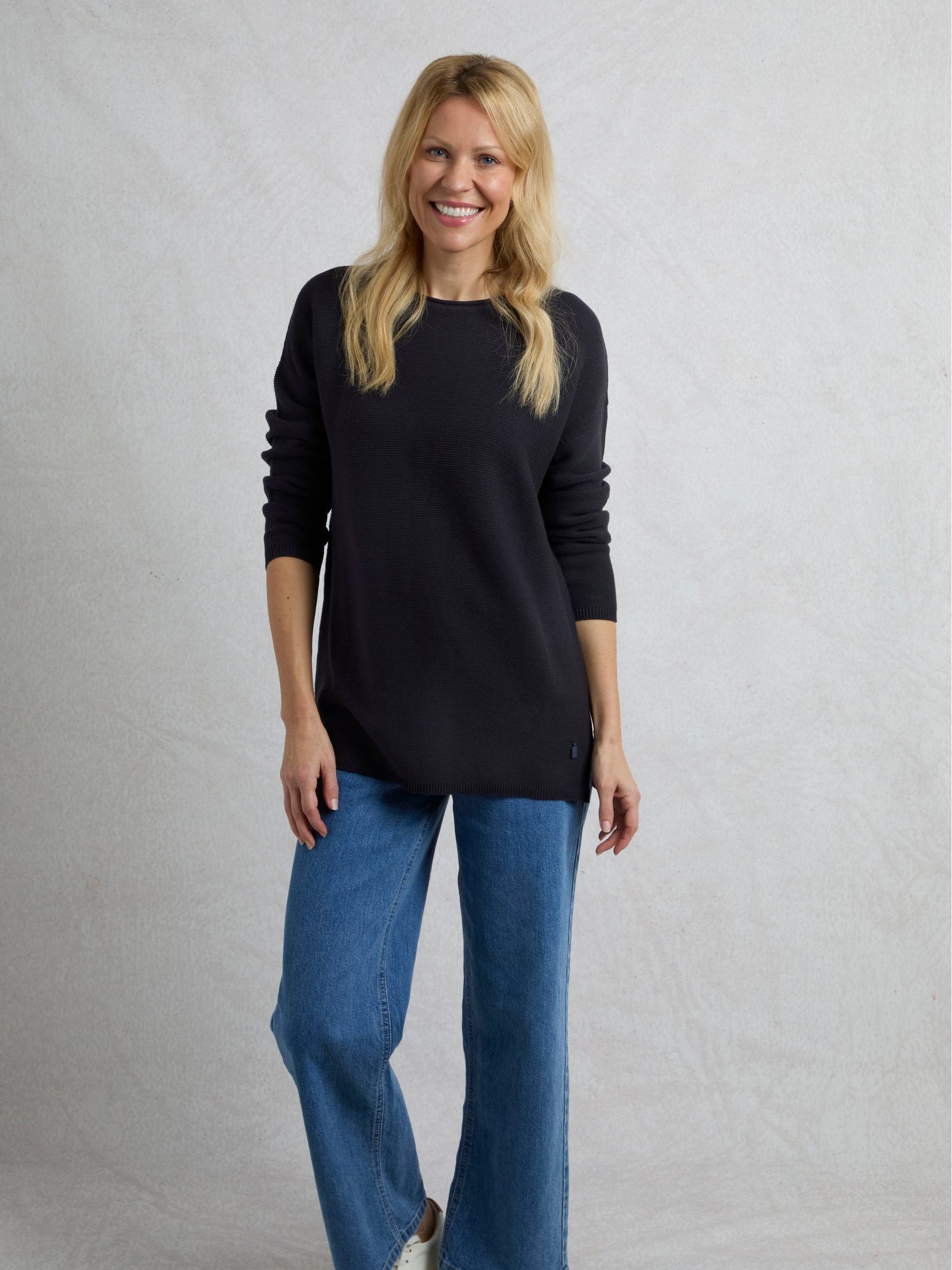 Buy Weird Fish Navy Dalla Knitted Crew Neck Jumper from the Next UK ...