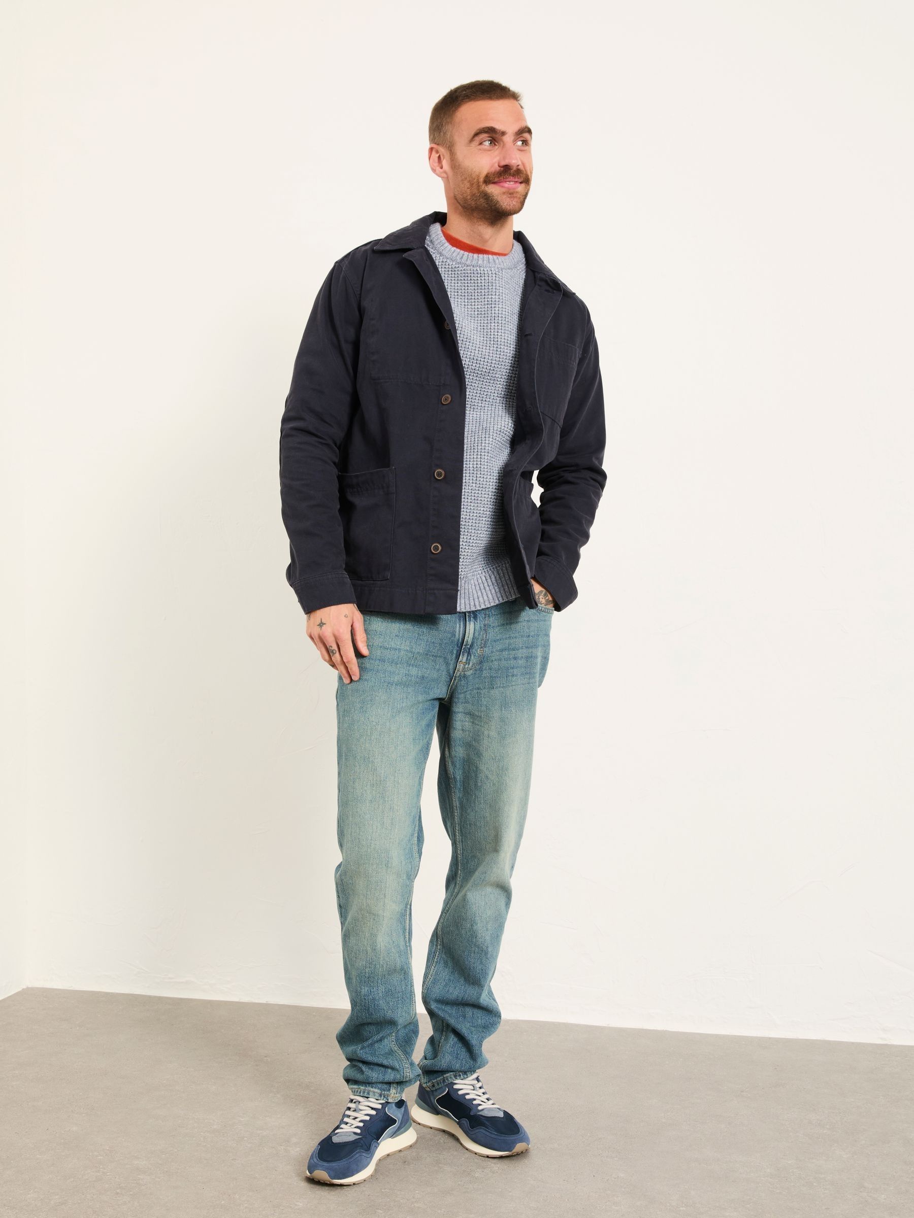 Buy FatFace Navy Canvas Worker Jacket from Next Bahrain