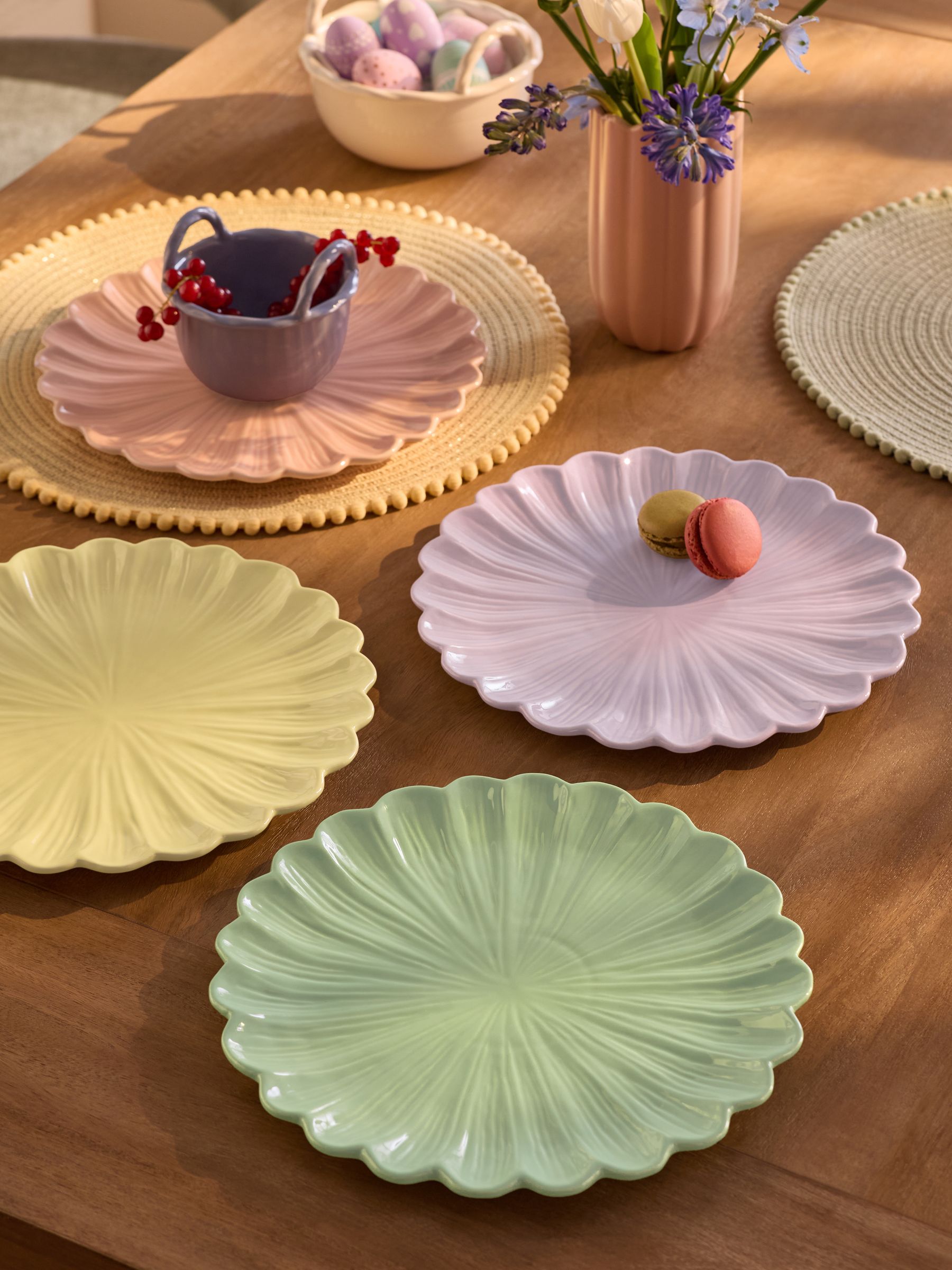 Buy Set of 4 Pastel Flower Dinner Plates from the Next UK online shop
