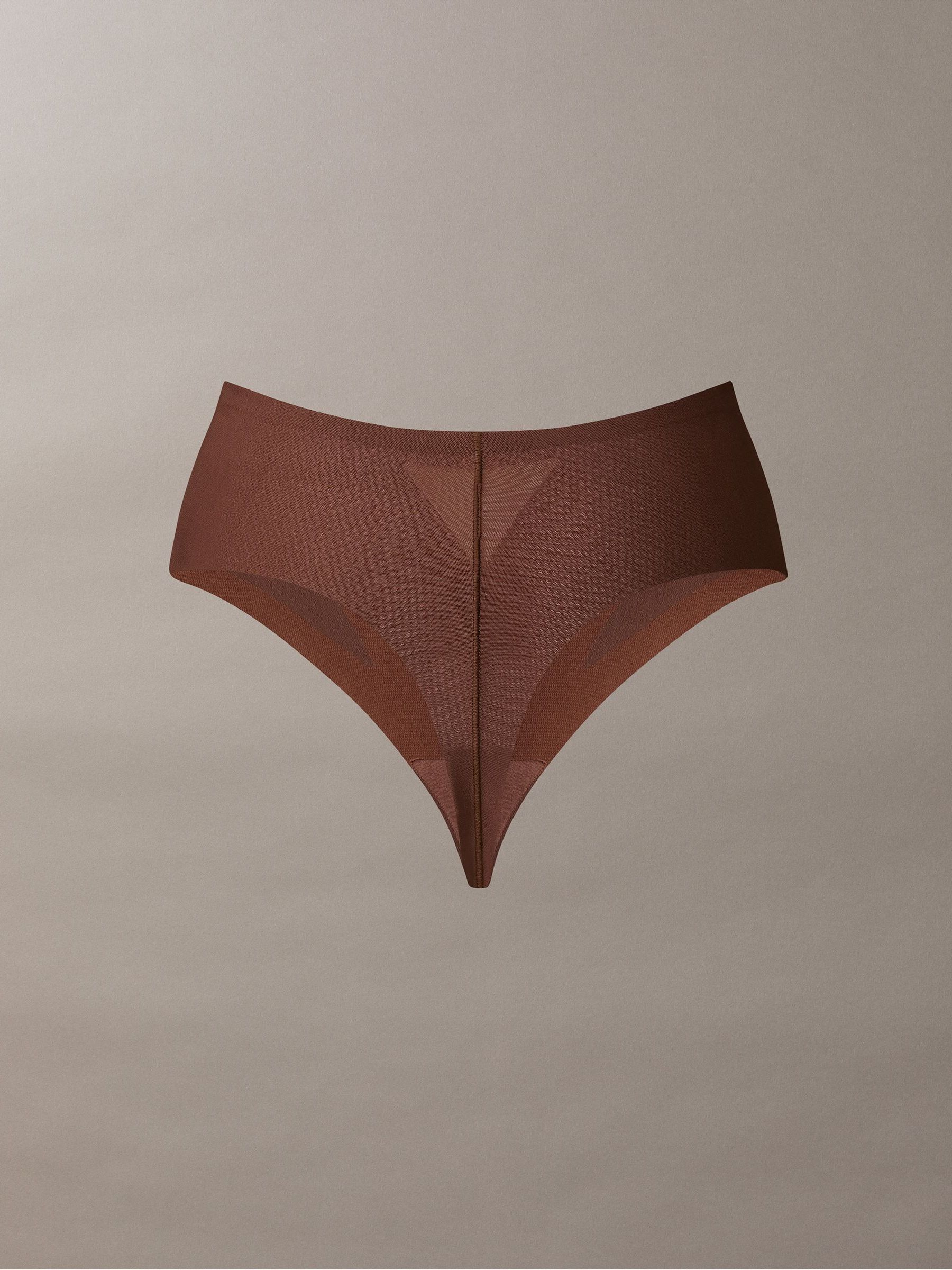 Buy Calvin Klein Brown Stay Put Mesh Thong from the Next UK online shop
