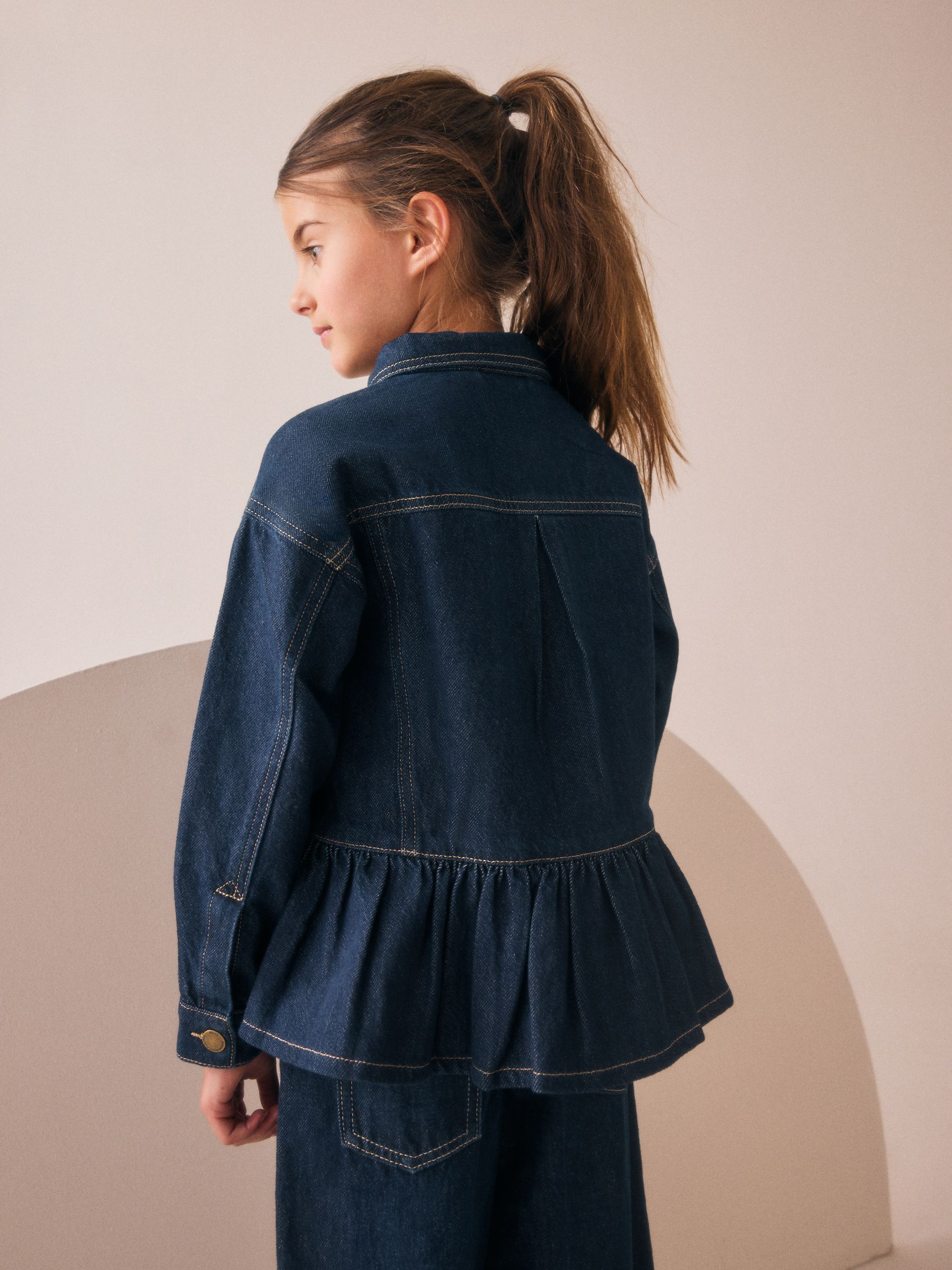 Buy Indigo Blue Peplum Hem Denim Jacket (3-16yrs) from the Next UK ...