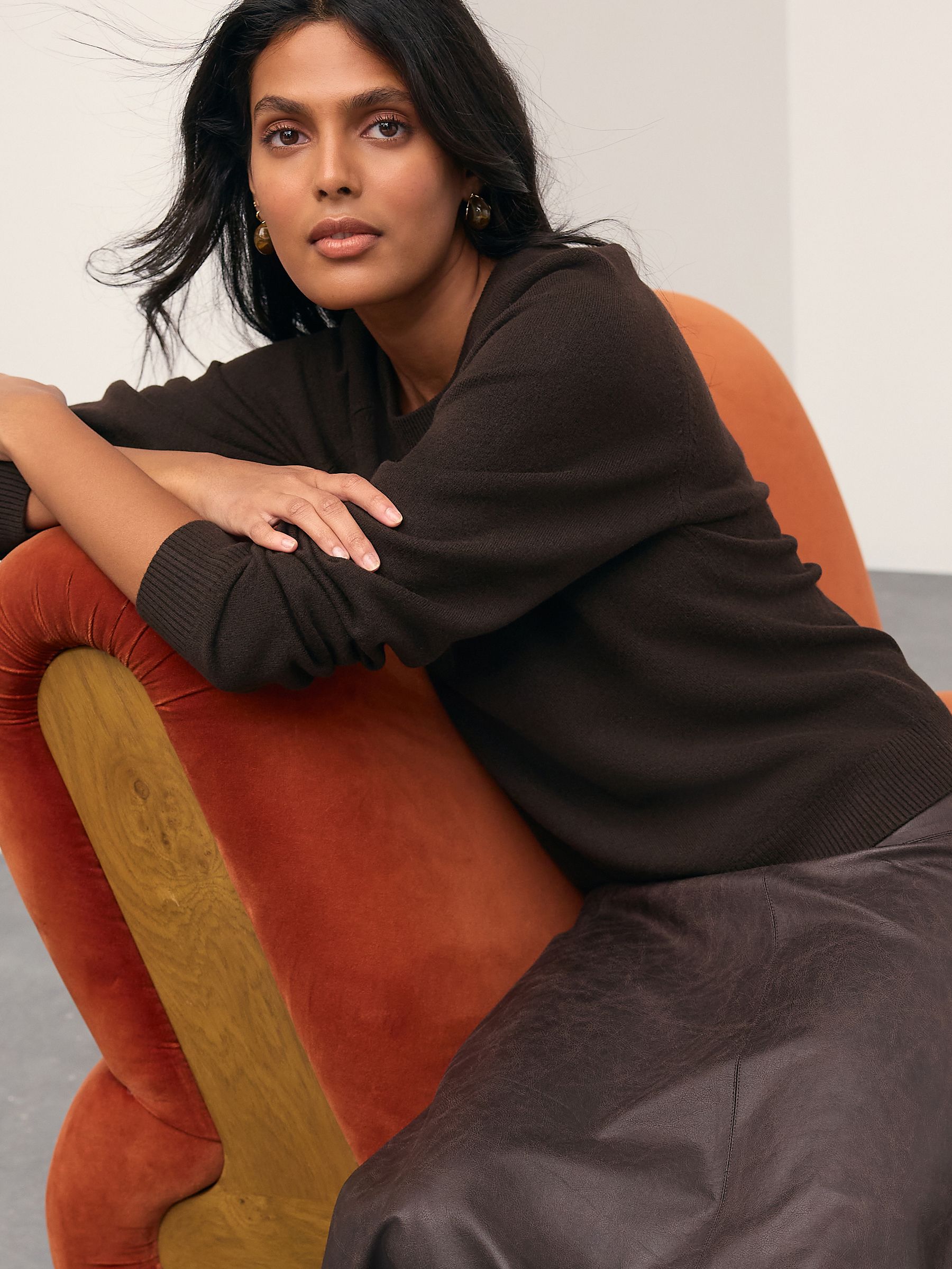 Buy Chocolate Brown Supersoft Crew Neck Long Sleeve Jumper from Next ...