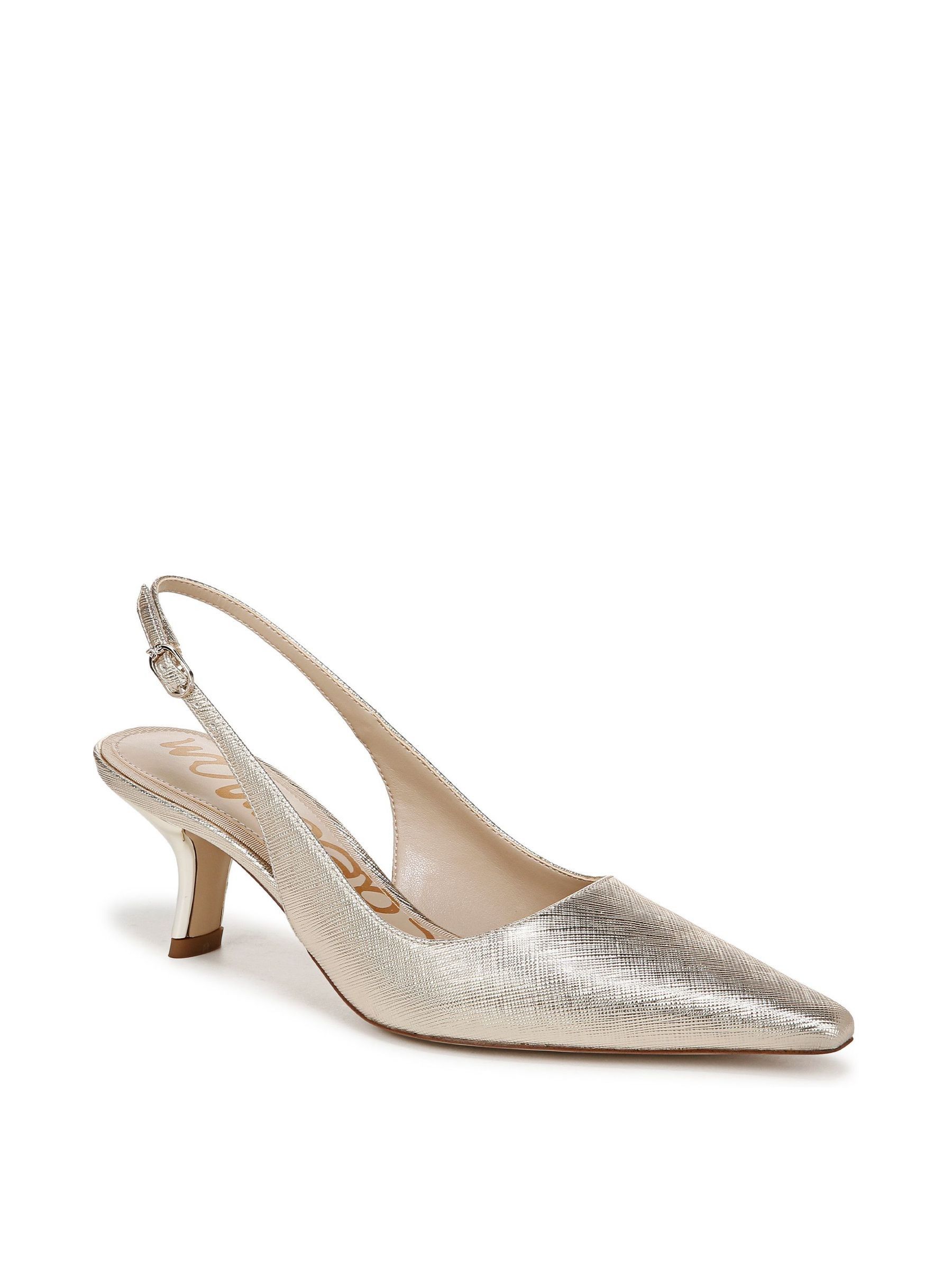 Buy Sam Edelman Gold Regular Fit Bianka Sling Slingbacks Shoes from the ...
