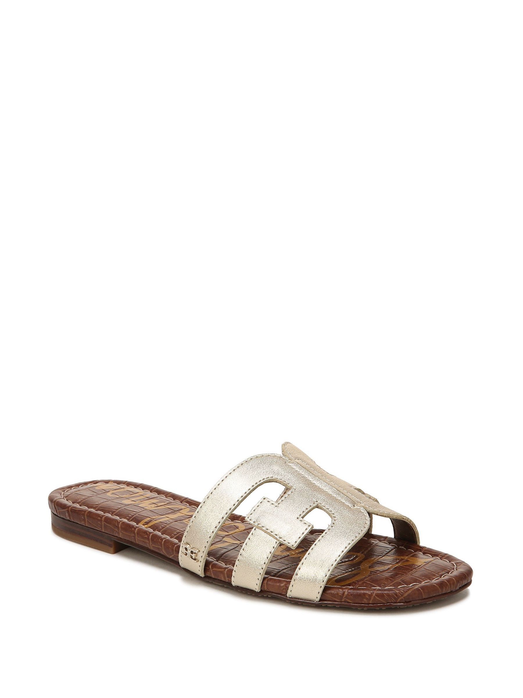 Buy Sam Edelman Gold Regular Fit Bay Slides Sandals from the Next UK ...