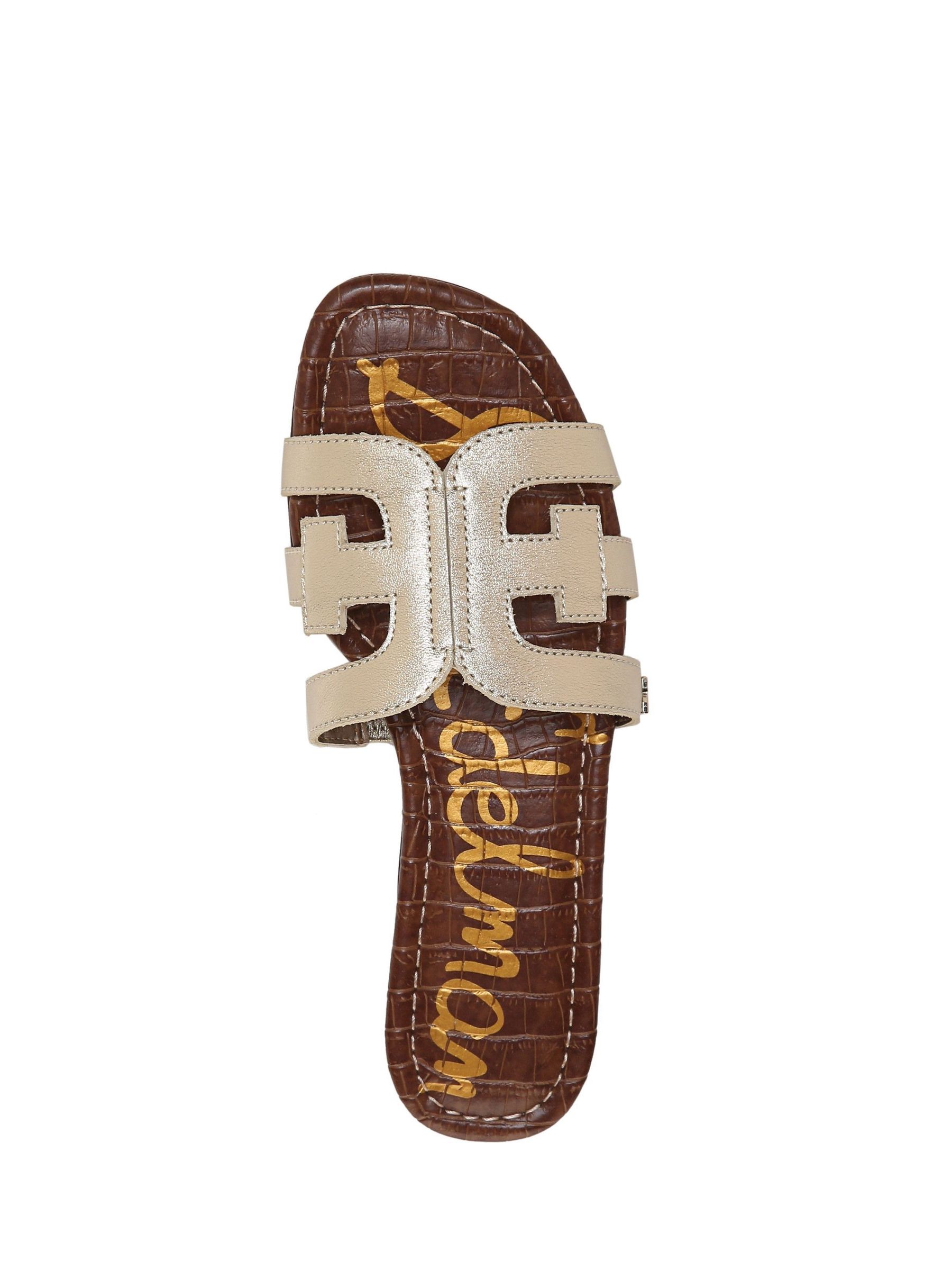 Buy Sam Edelman Gold Regular Fit Bay Slides Sandals from the Next UK ...