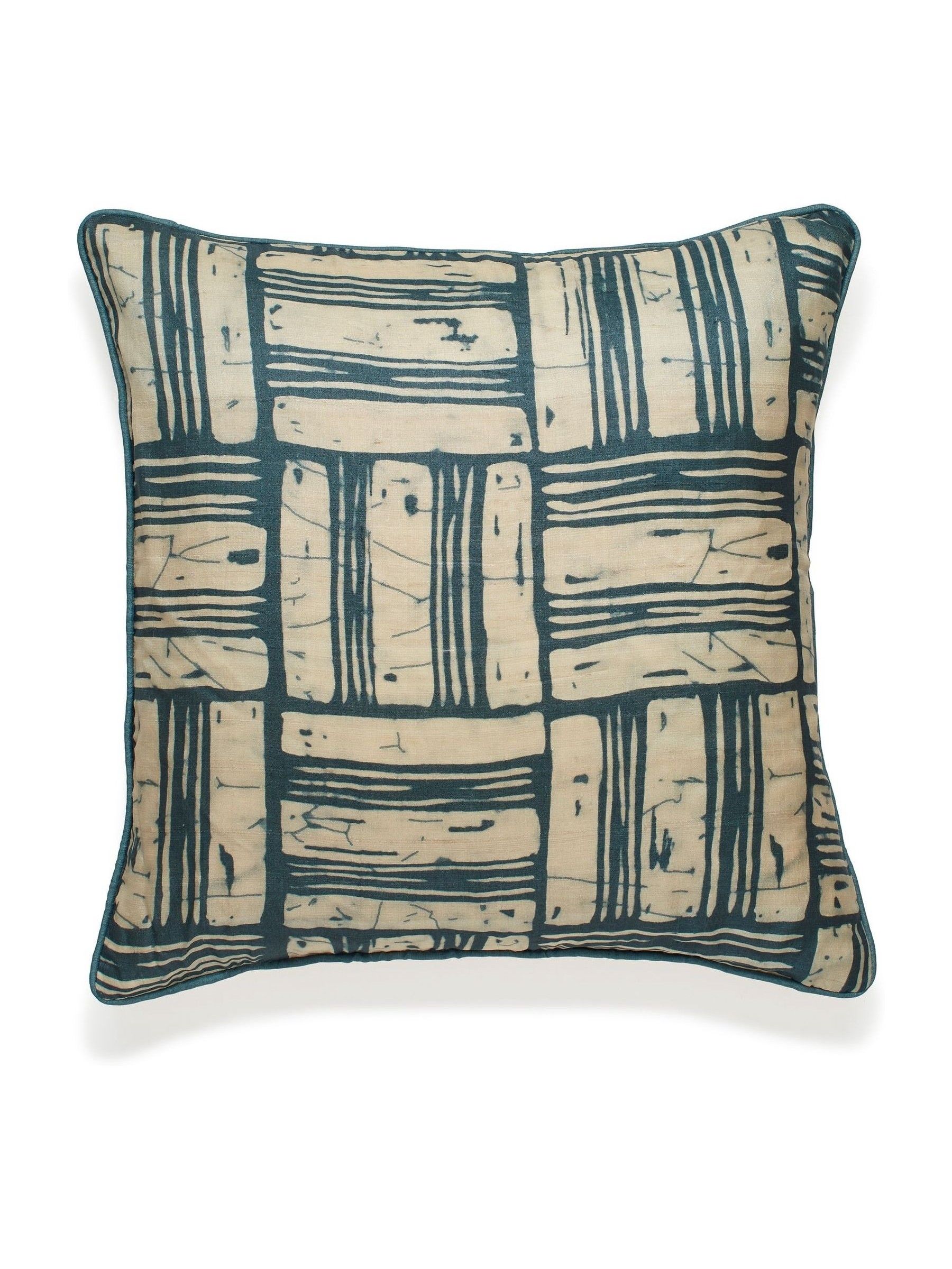 Buy Oka Blue Taika Cushion Cover from the Next UK online shop