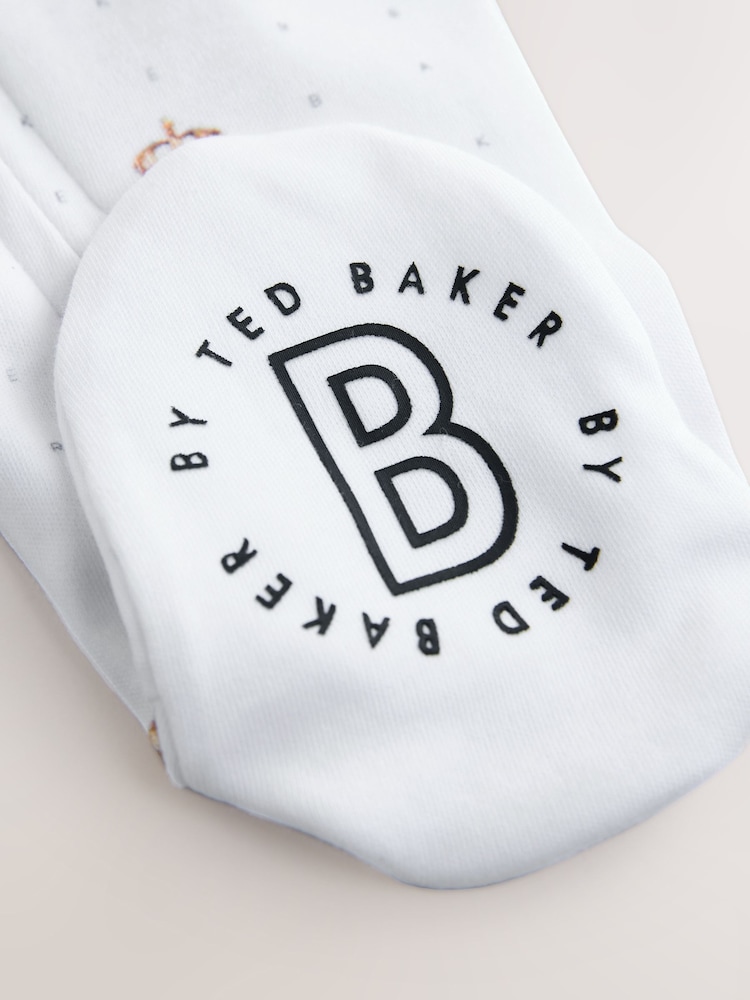 Buy Baker by Ted Baker London Sleepsuit, Hat and Bib White Gift Set ...