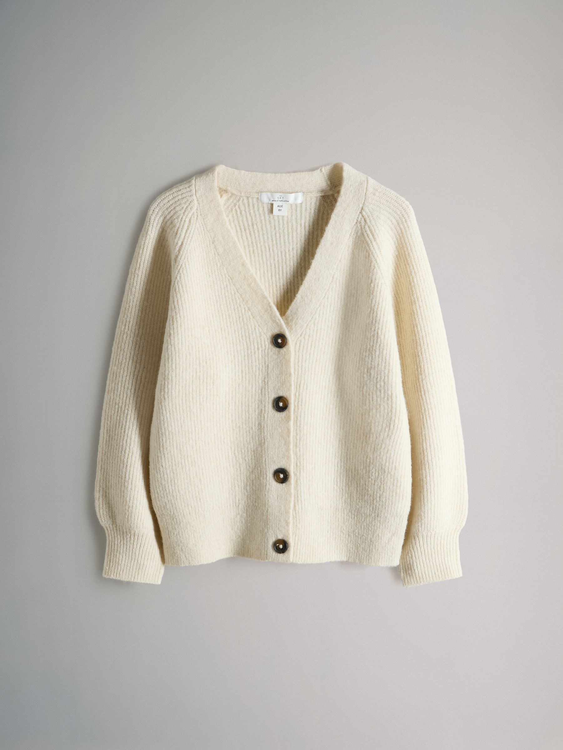 Buy The Set 2 Pack V-Neck Ribbed Knit Cardigans Pink/Cream from the ...