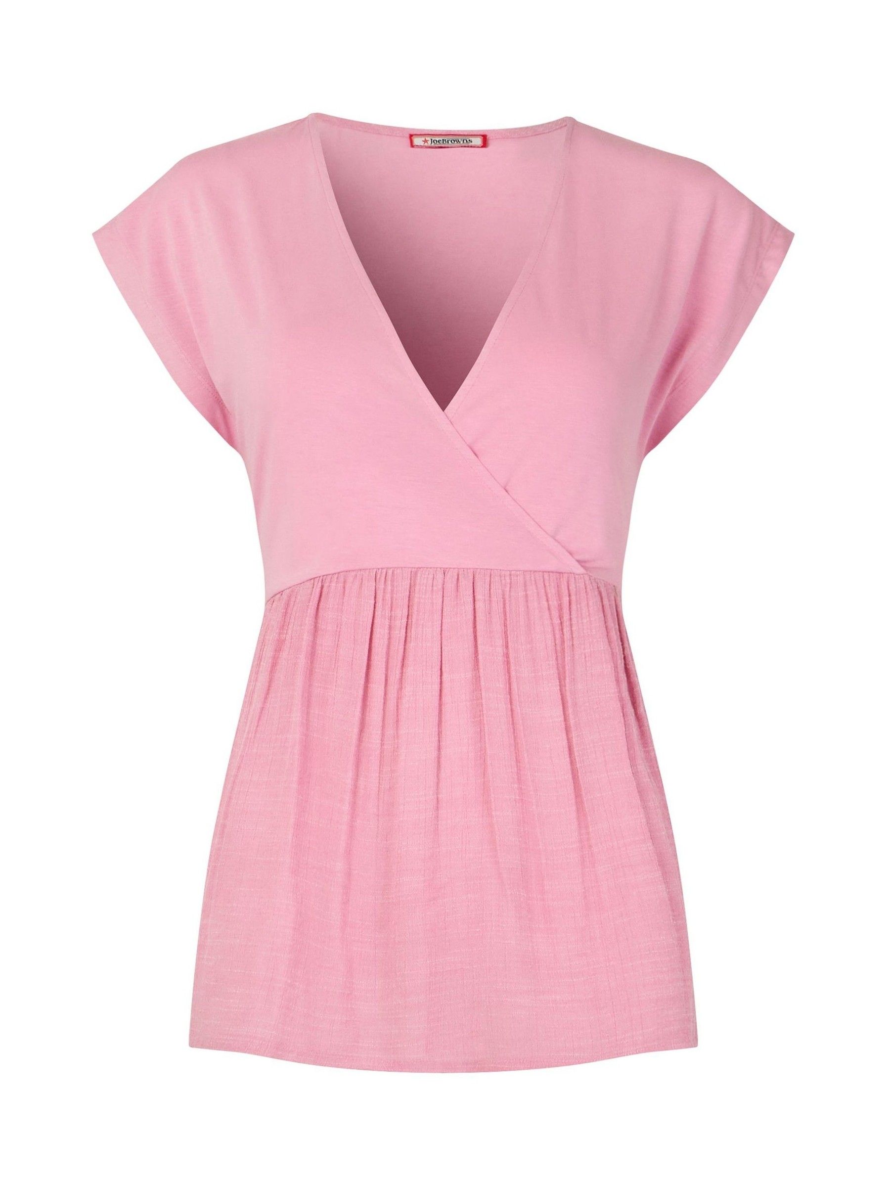 Buy Joe Browns Pink Relaxed Fit V-Neck 100% Cotton Top from the Next UK ...