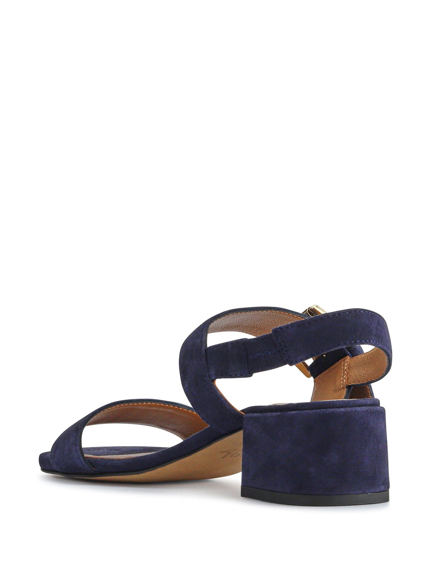 Buy Jones Bootmaker Blue Kassidy2 Smart Block Heel Sandals from the ...