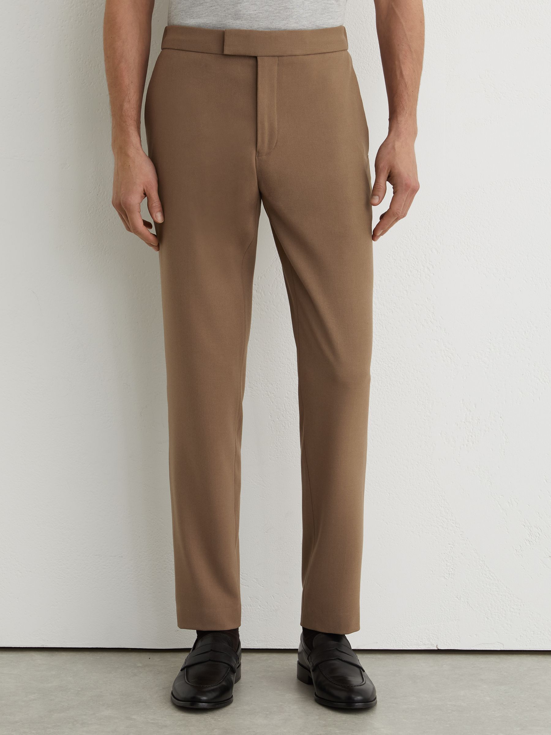 Buy Reiss Camel Found Stretch Slim-Fit Drawstring Trousers from the ...