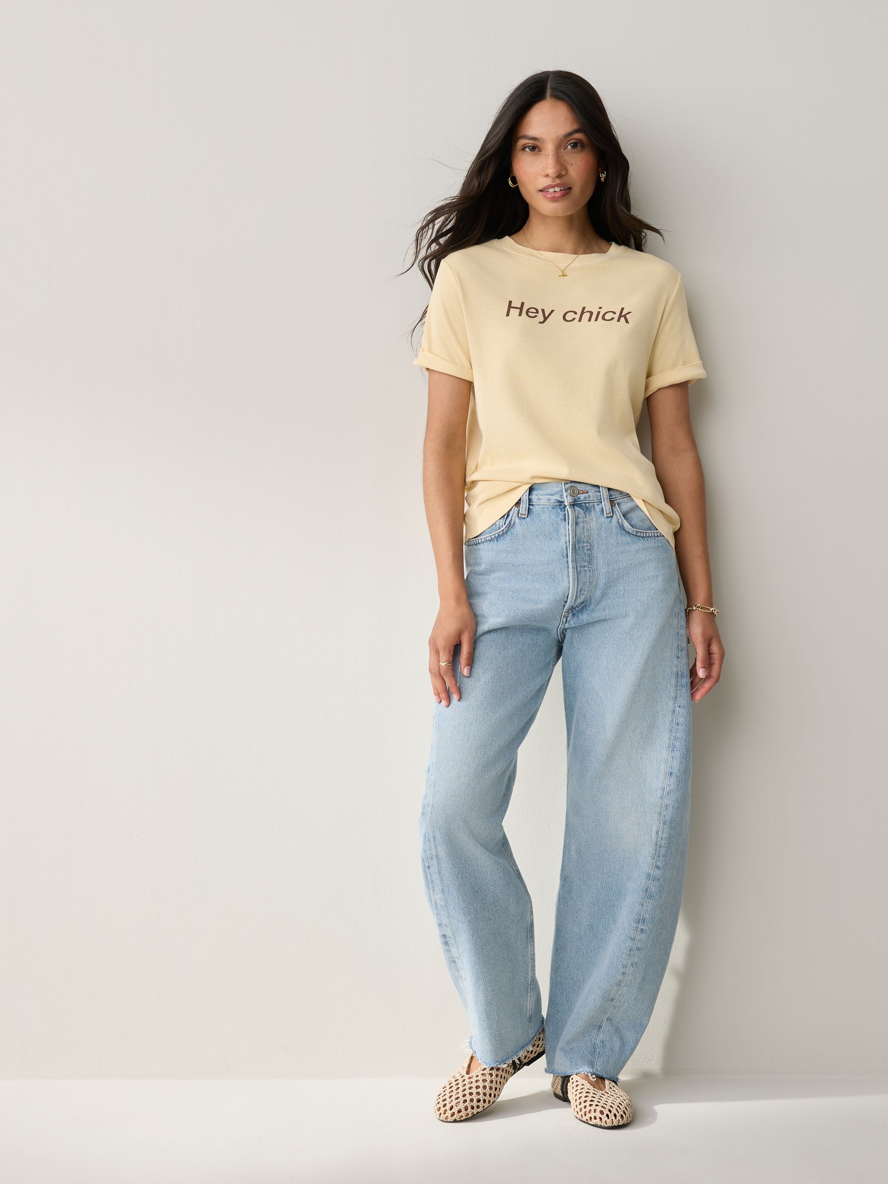 Buy Buttermilk Yellow Graphic Easter Slogan Short Sleeve Crew Neck T ...