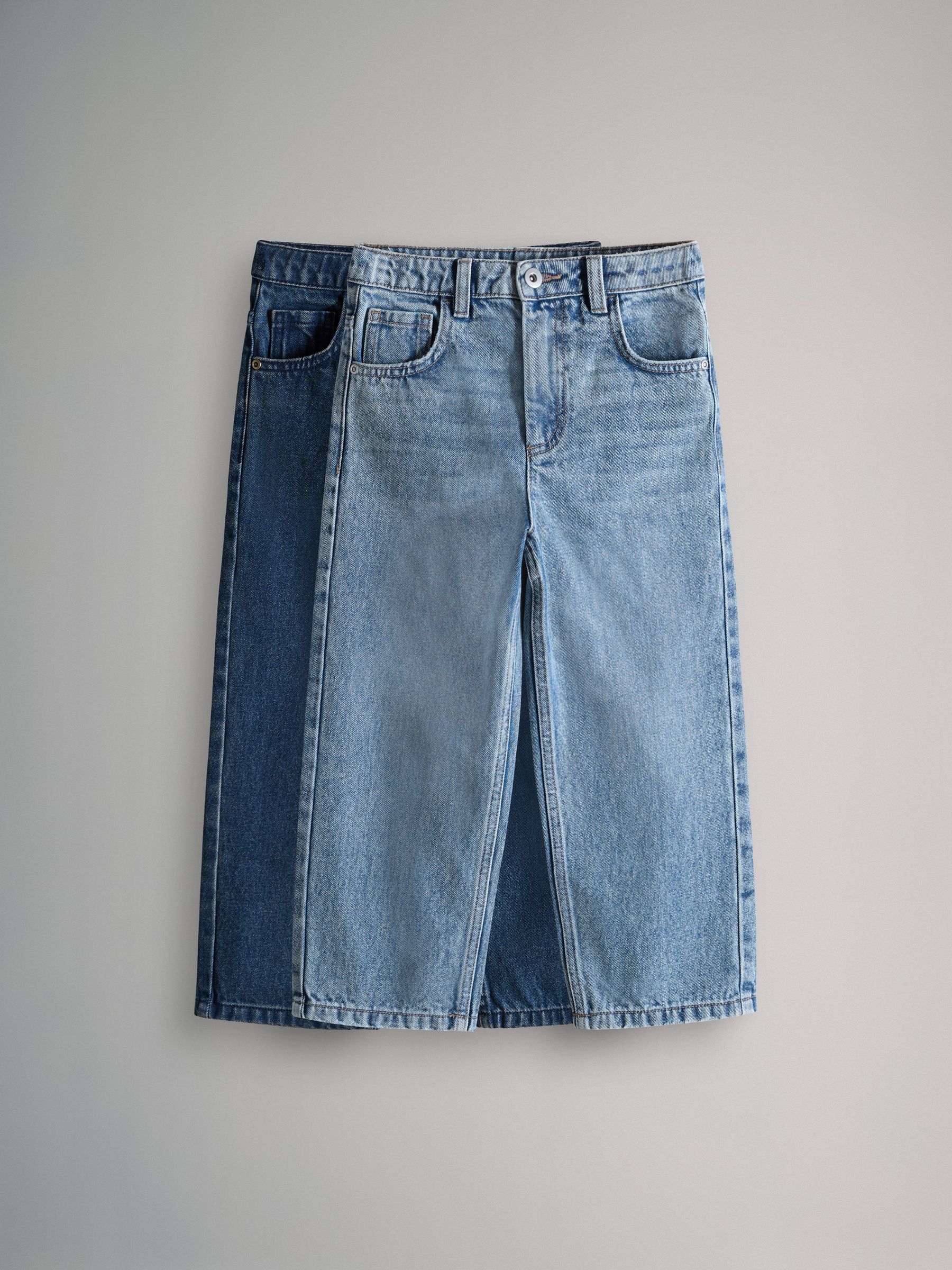 Buy Dark/Mid Blue - The Set 2 Pack Baggy Jeans from Next Israel