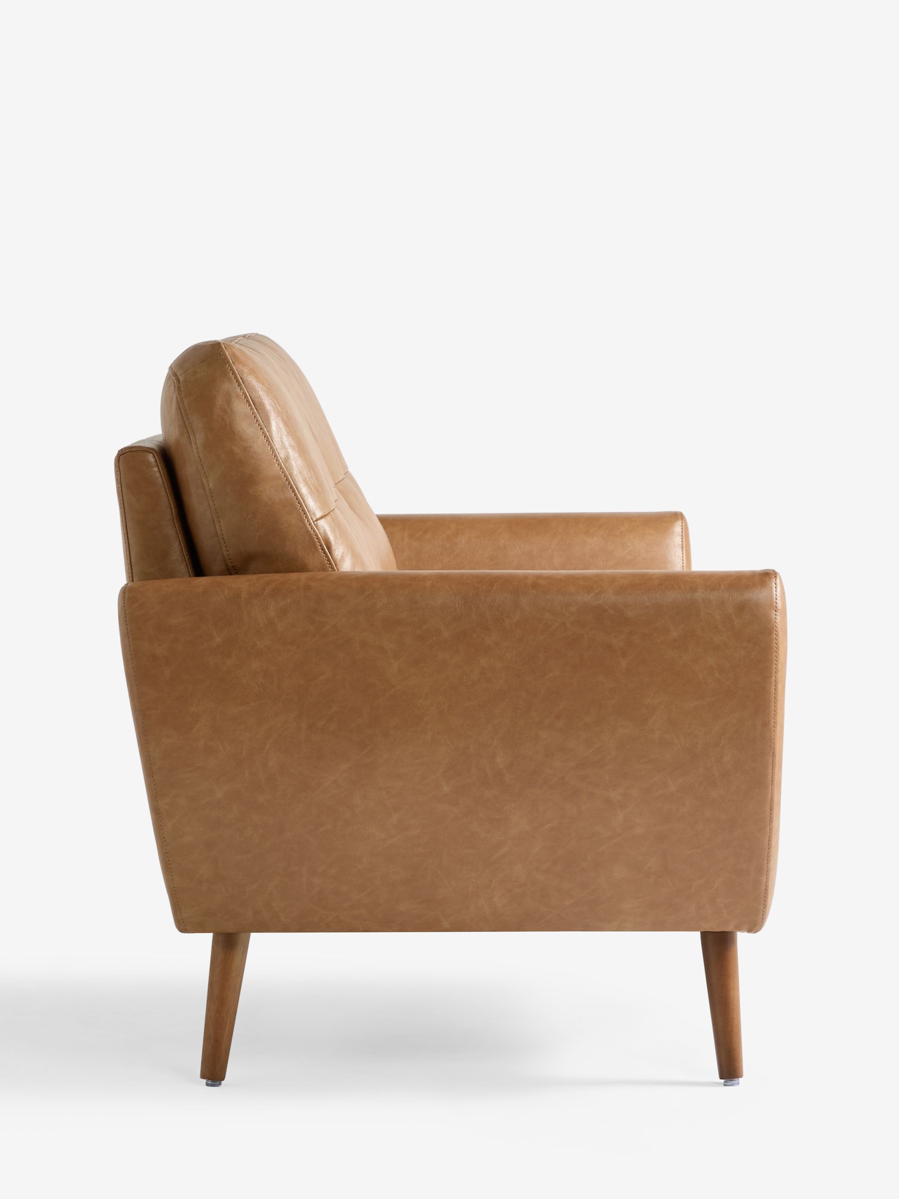 Buy Vintaged Faux Leather Light Brown Small Wilson 2 Seater Sofa from ...