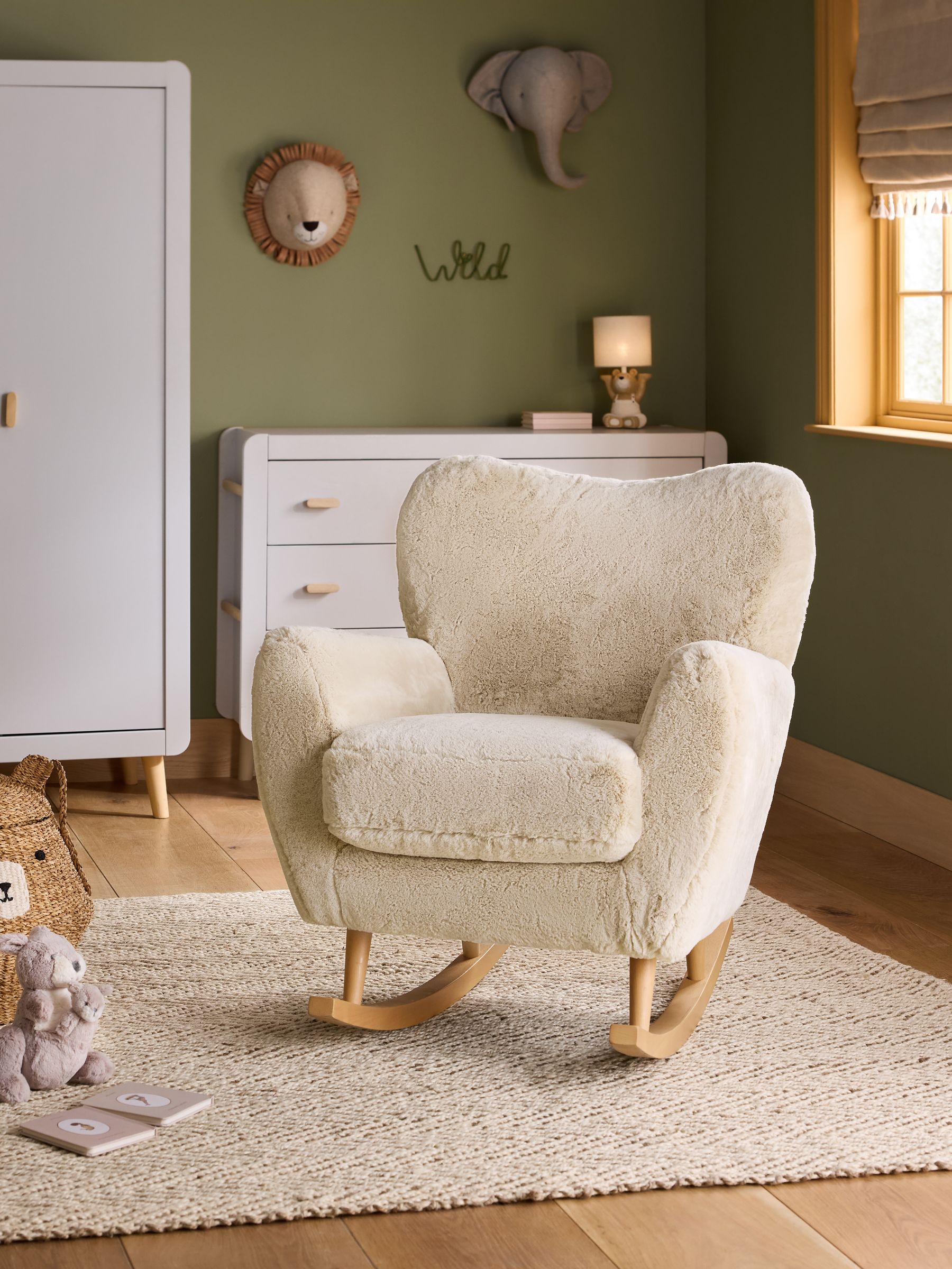 Buy Oslo Faux Fur Light Natural Wilson Rocking Chair from the Next UK ...