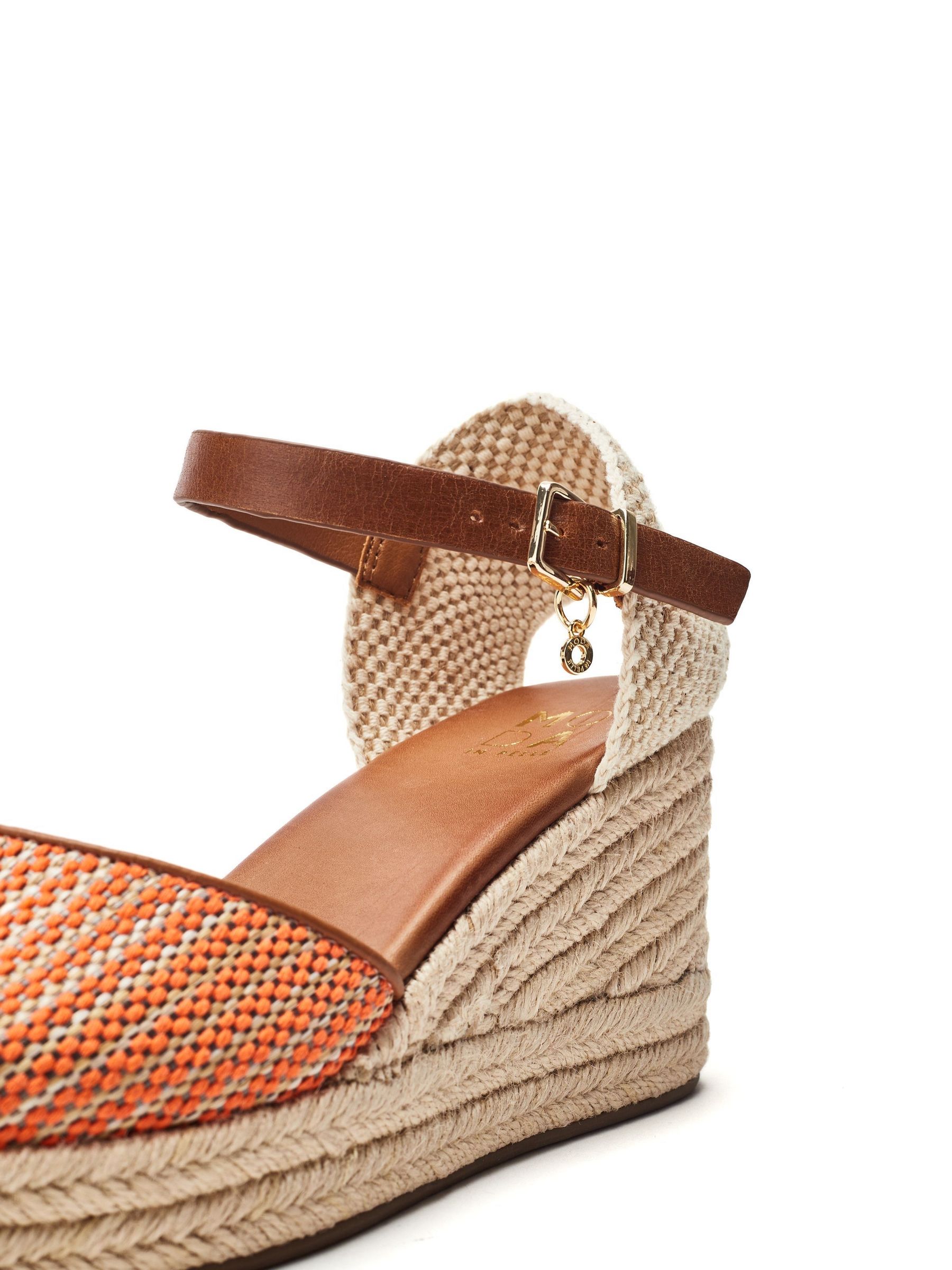Buy Moda in Pelle Orange Earll Closed Toe Quilted Espadrilles Shoes ...