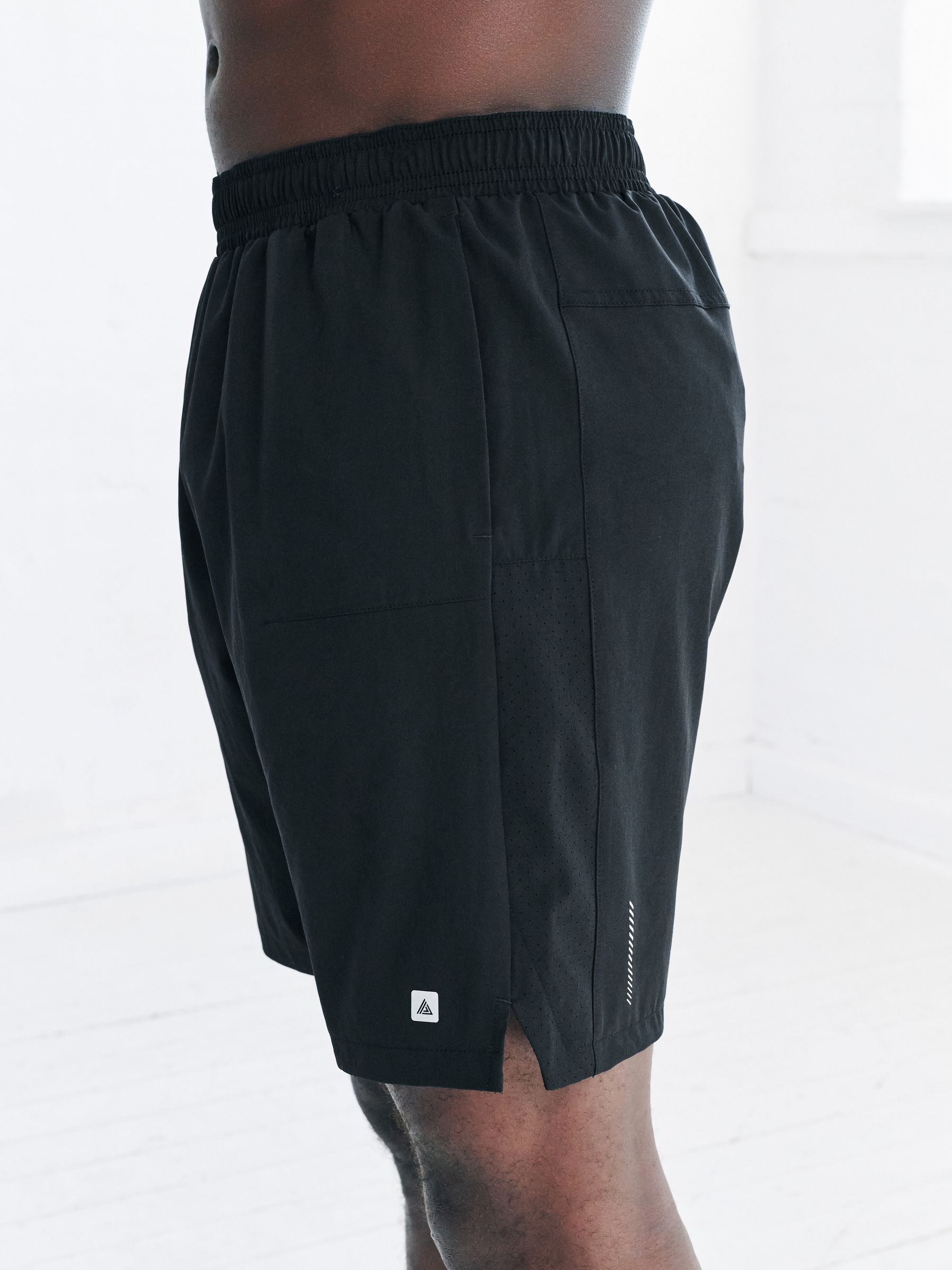 Buy Black/Navy Blue 9 Inch Active Gym Sports Shorts 2 Pack from the ...