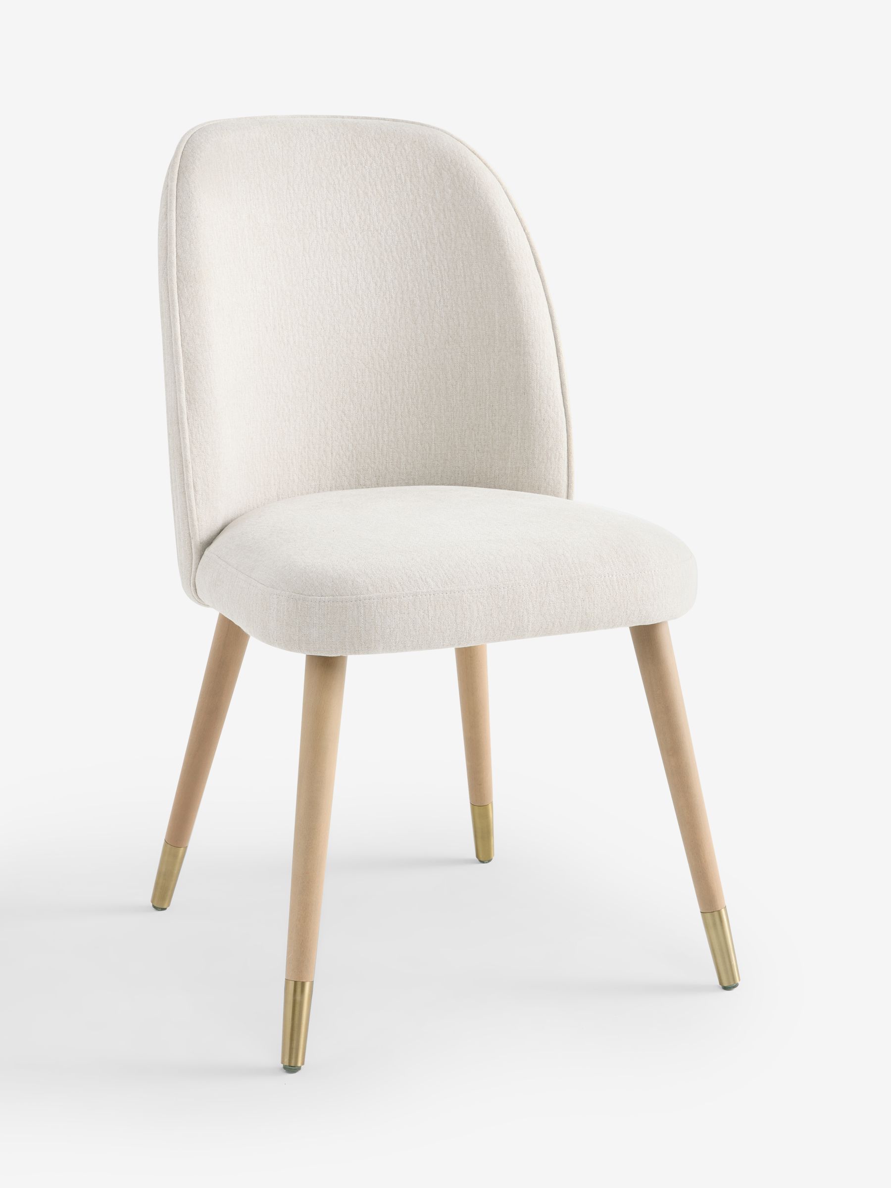 Buy Set of 2 Relaxed Linen Look Pebble Light Wood Leg Valencia ...